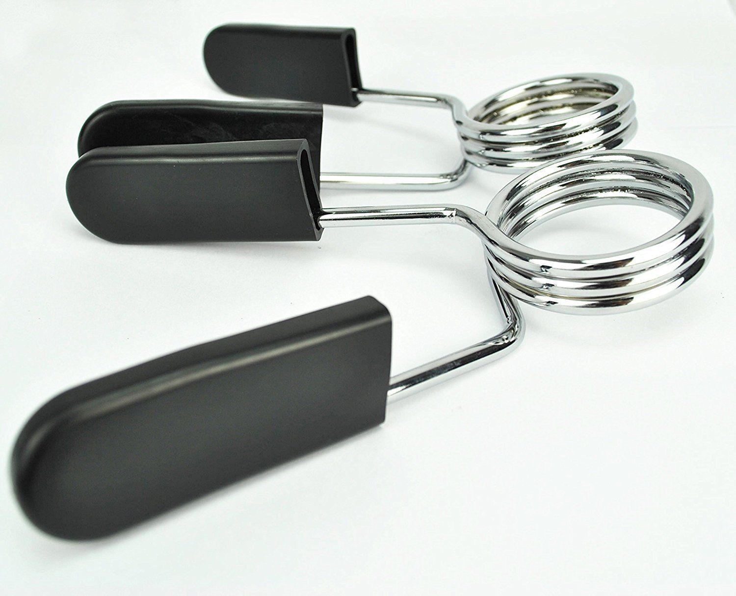 2" Olympic Clips Spring Collars Barbell Bars Collar Dumbbell Weight ...