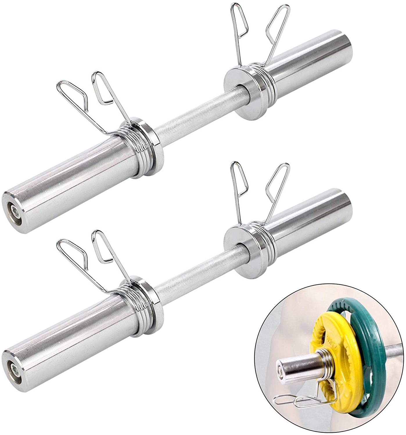 Olympic Bar 2" Barbell Weight Lifting Pull Up Set EZ Curl Tricep ...