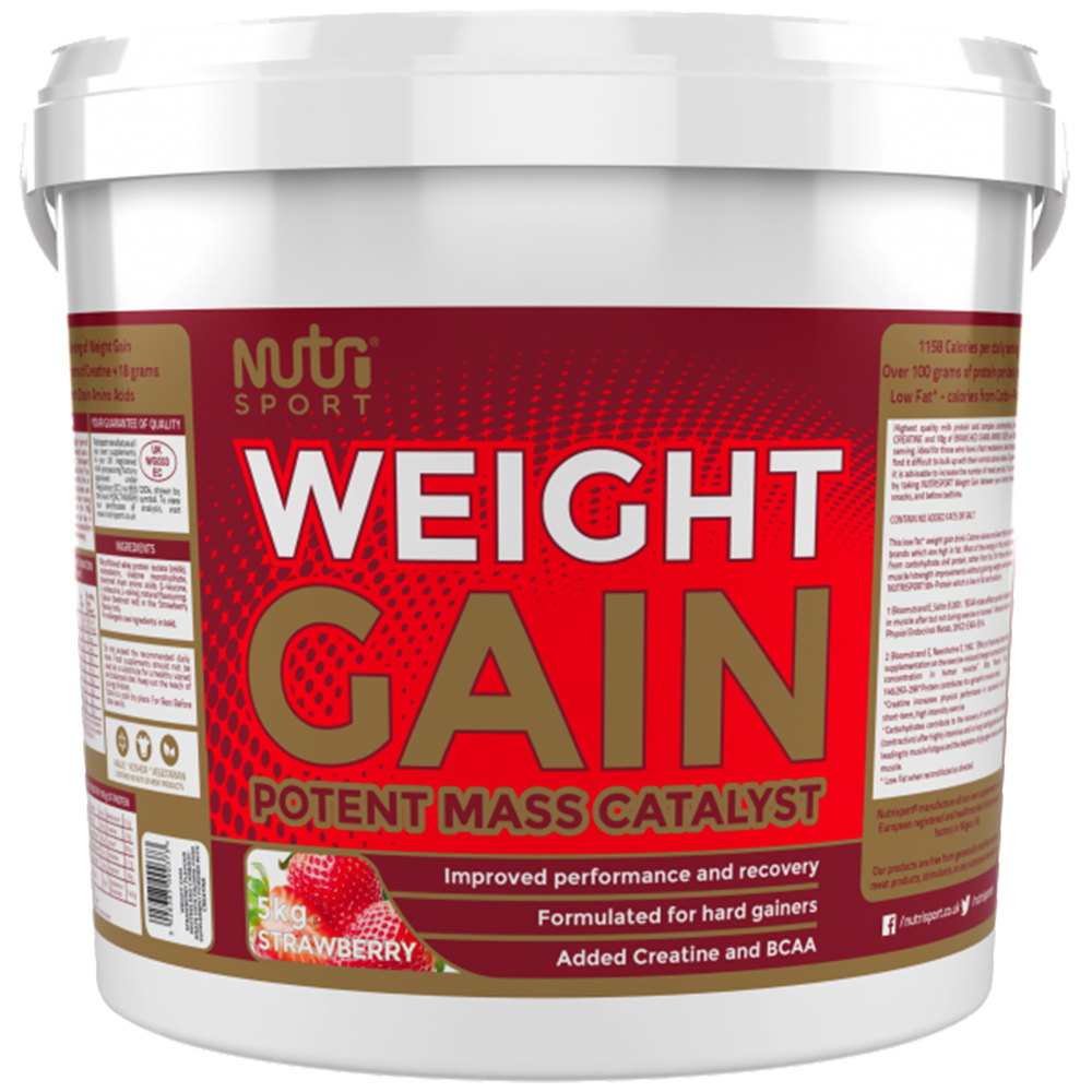 NUTRISPORT WEIGHT GAIN HIGH PROTEIN POWDER MASS GAINER - 5KG - ALL ...