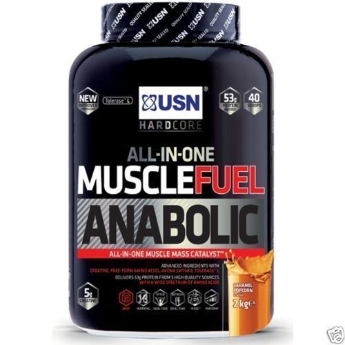 USN MUSCLE FUEL ANABOLIC 2KG 4KG ALL IN ONE PROTEIN POWDER & LEAN ...