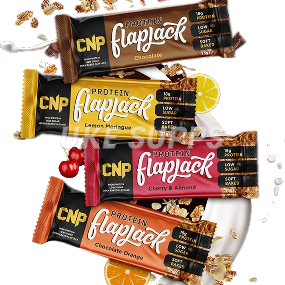 CNP Pro Flapjack Protein Bar 12x75g High Protein Soft Baked Low Sugar ...