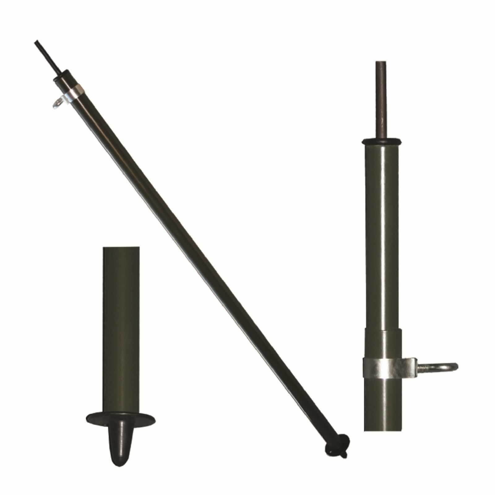 2 x Bivi Basha Poles Telescopic Extendable Tent Tarp Poles 50-85cm Army ...