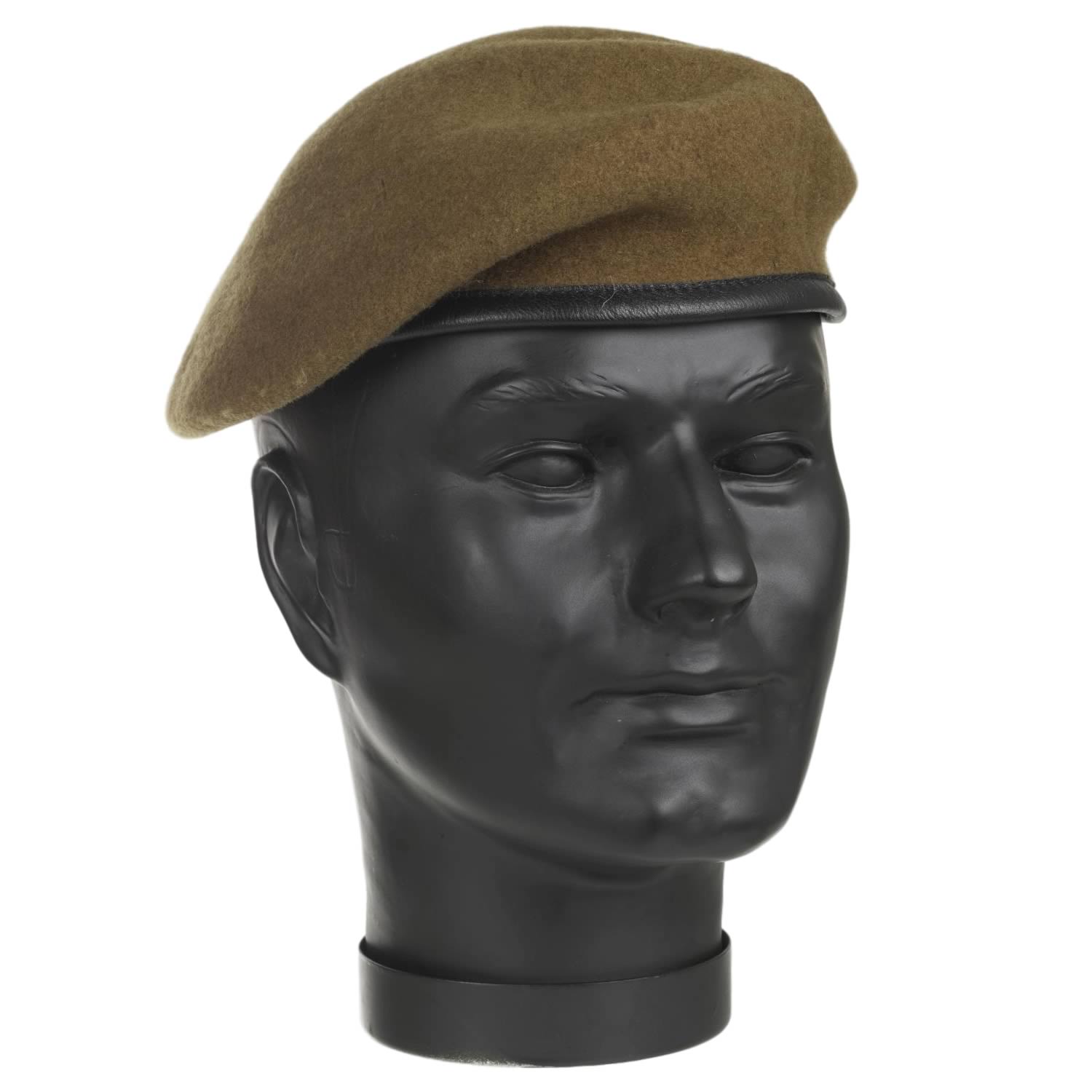 Military Beret 100% Wool Leather Banded Silk Lined Army Cadet Hat Cap 7 ...