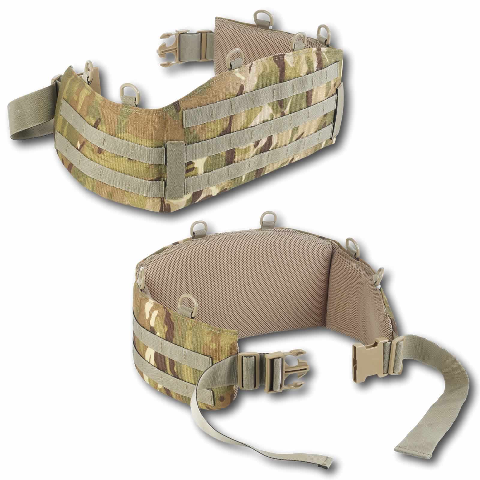 British Army MTP Molle Battle Belt - Military Combat Webbing Belt ...