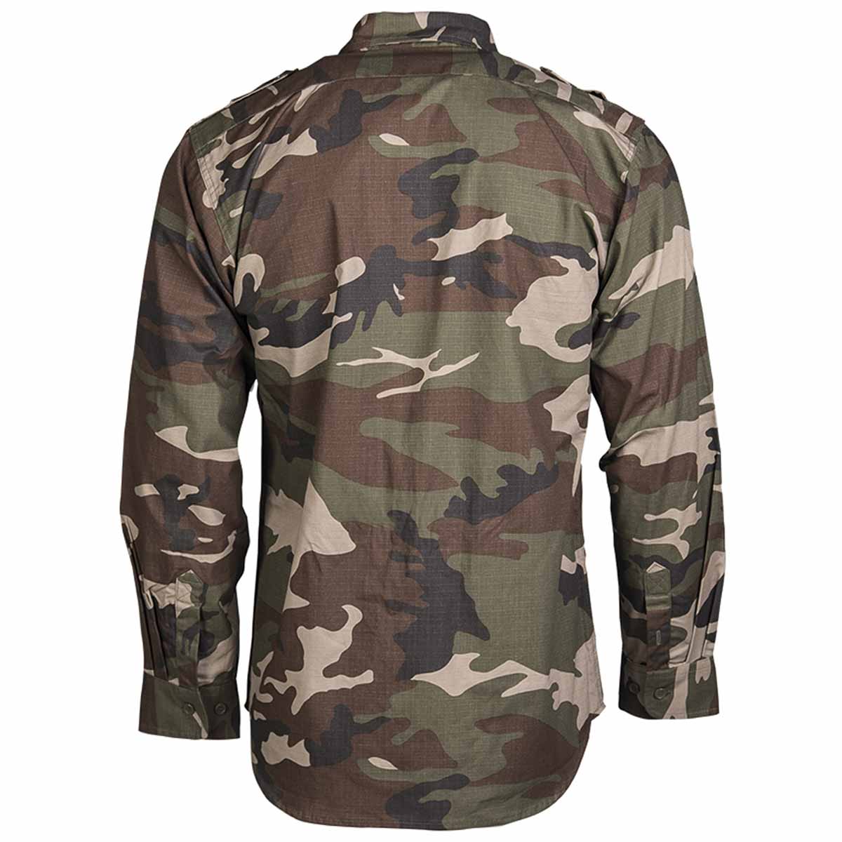 Mil-Tec Mens Ripstop Cotton Field Shirt Long Sleeve Military Army ...