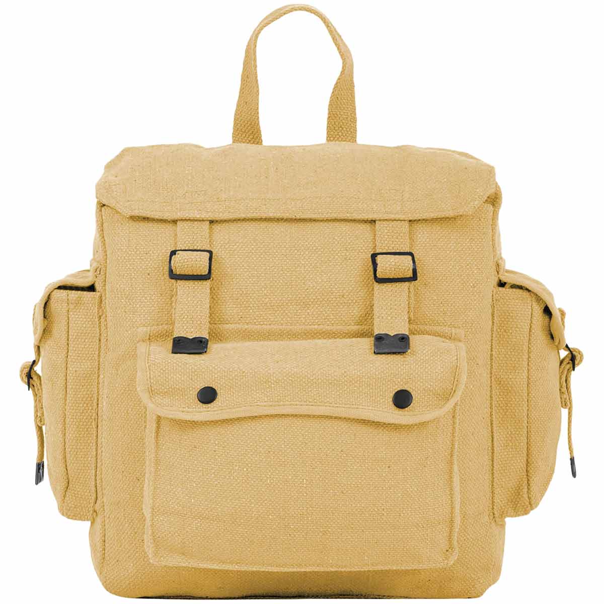 Highlander Cotton Canvas Webbing Backpack Pocketed Army Rucksack Bag ...