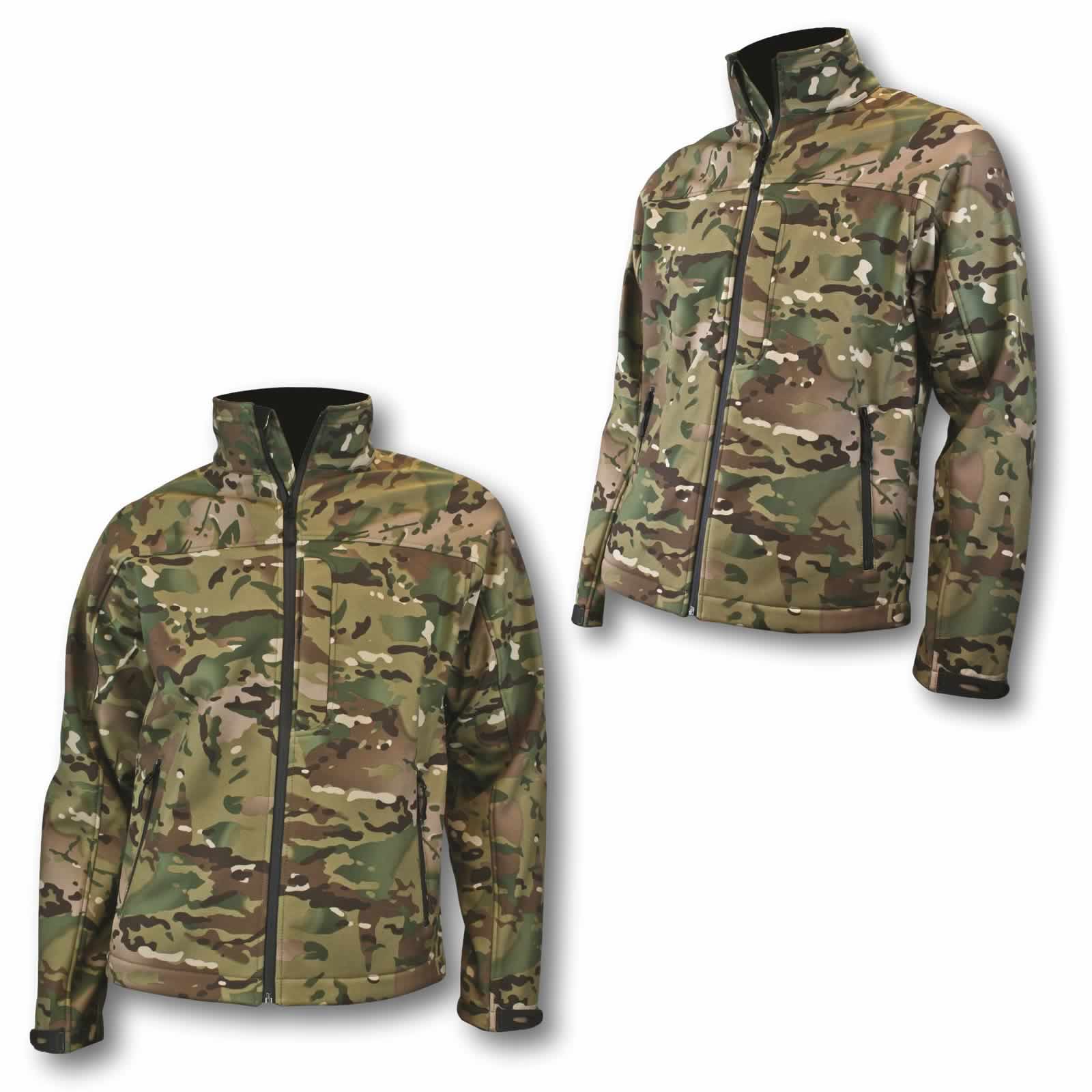 Mens Waterproof Softshell Jacket - Military Soft Shell Fleece Jacket ...