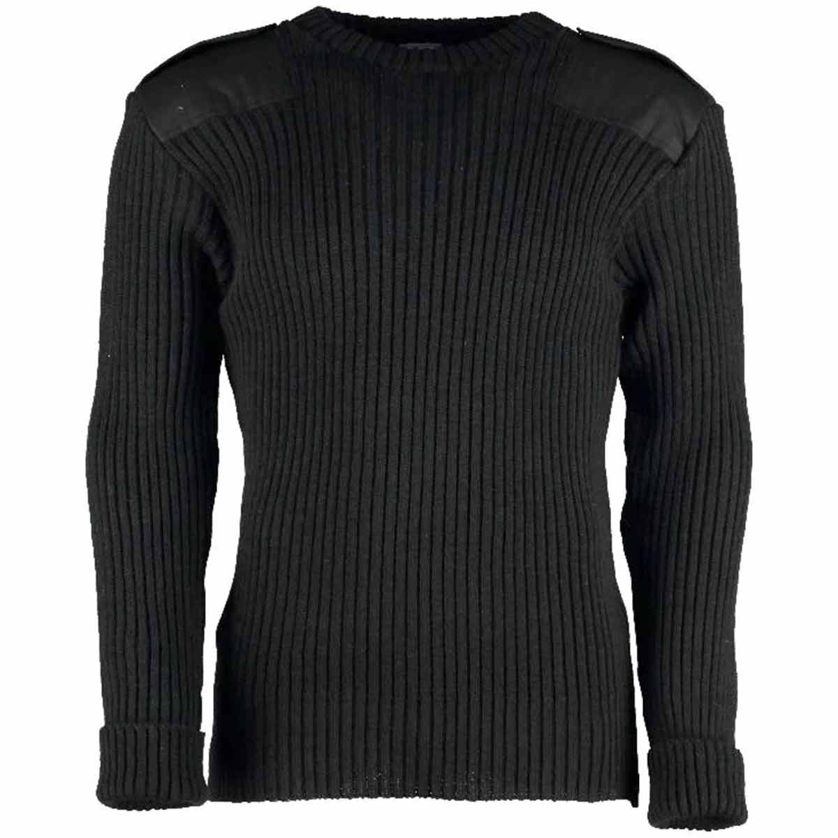 Army Wooly Pully Wool Commando Jumper Sweater Shoulder Elbow Patches ...