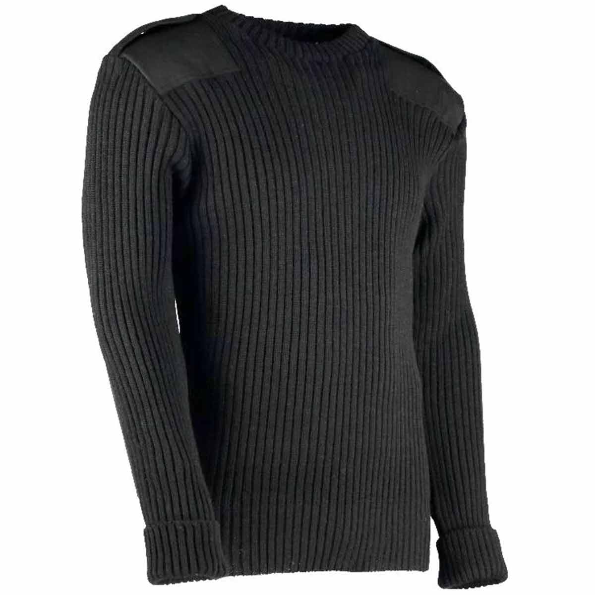 Army Wooly Pully Wool Commando Jumper Sweater Shoulder Elbow Patches ...