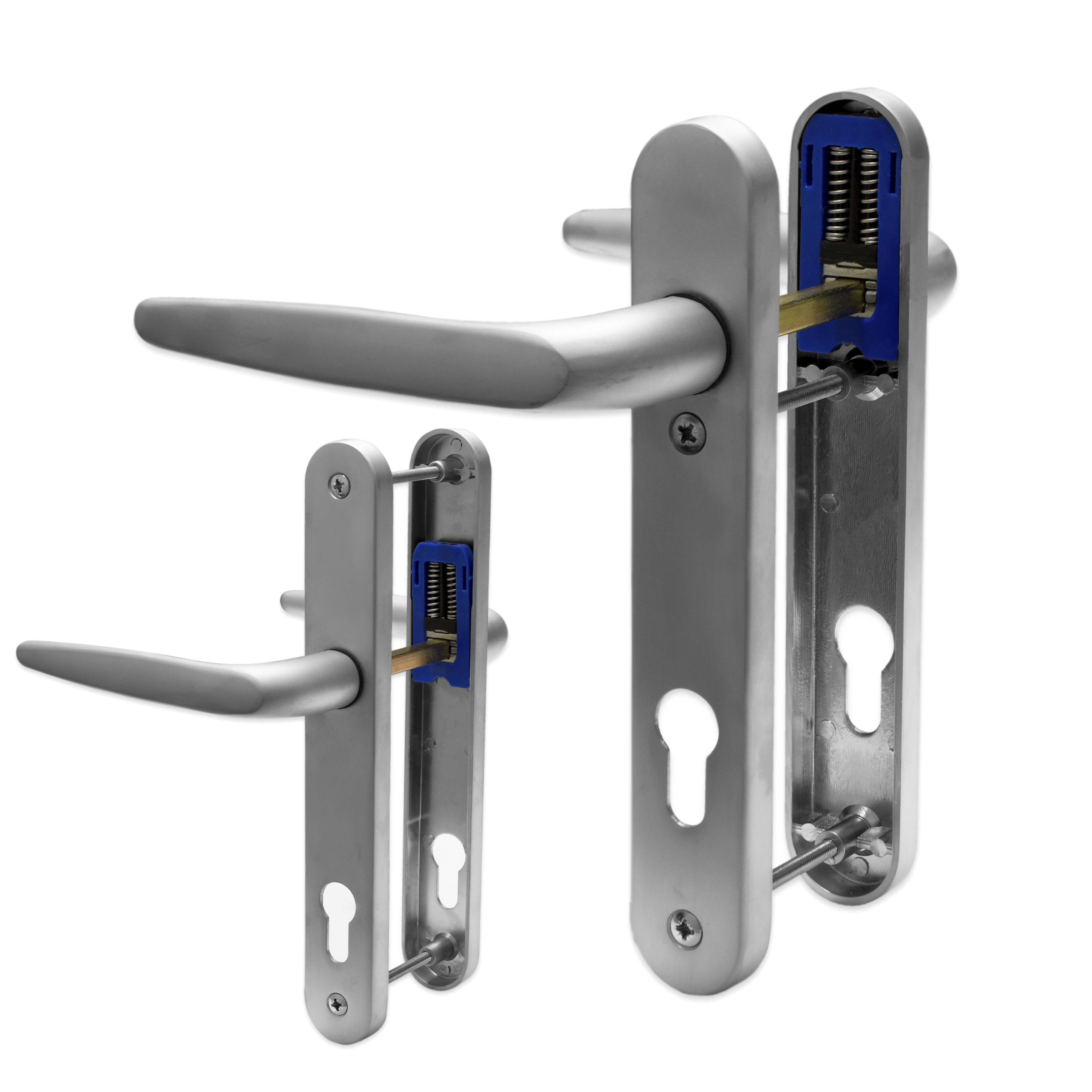 UPVC Door Handle Trojan Sparta 92PZ Sprung Double Glazing Pair Set PVC ...