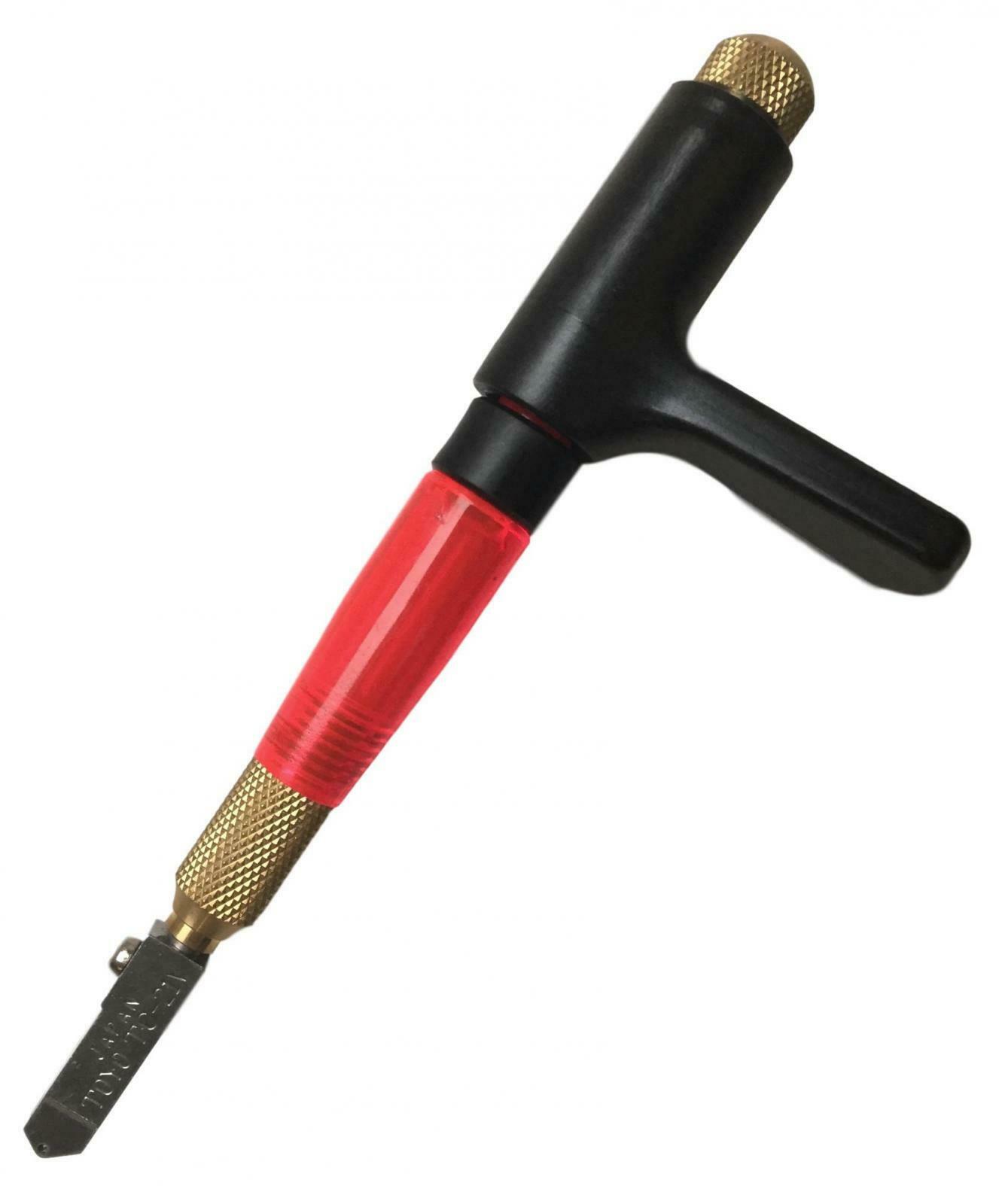 Toyo TC-21 Custom Grip Oil Glass Cutter TC21PVR Tap Wheel Pattern Head ...