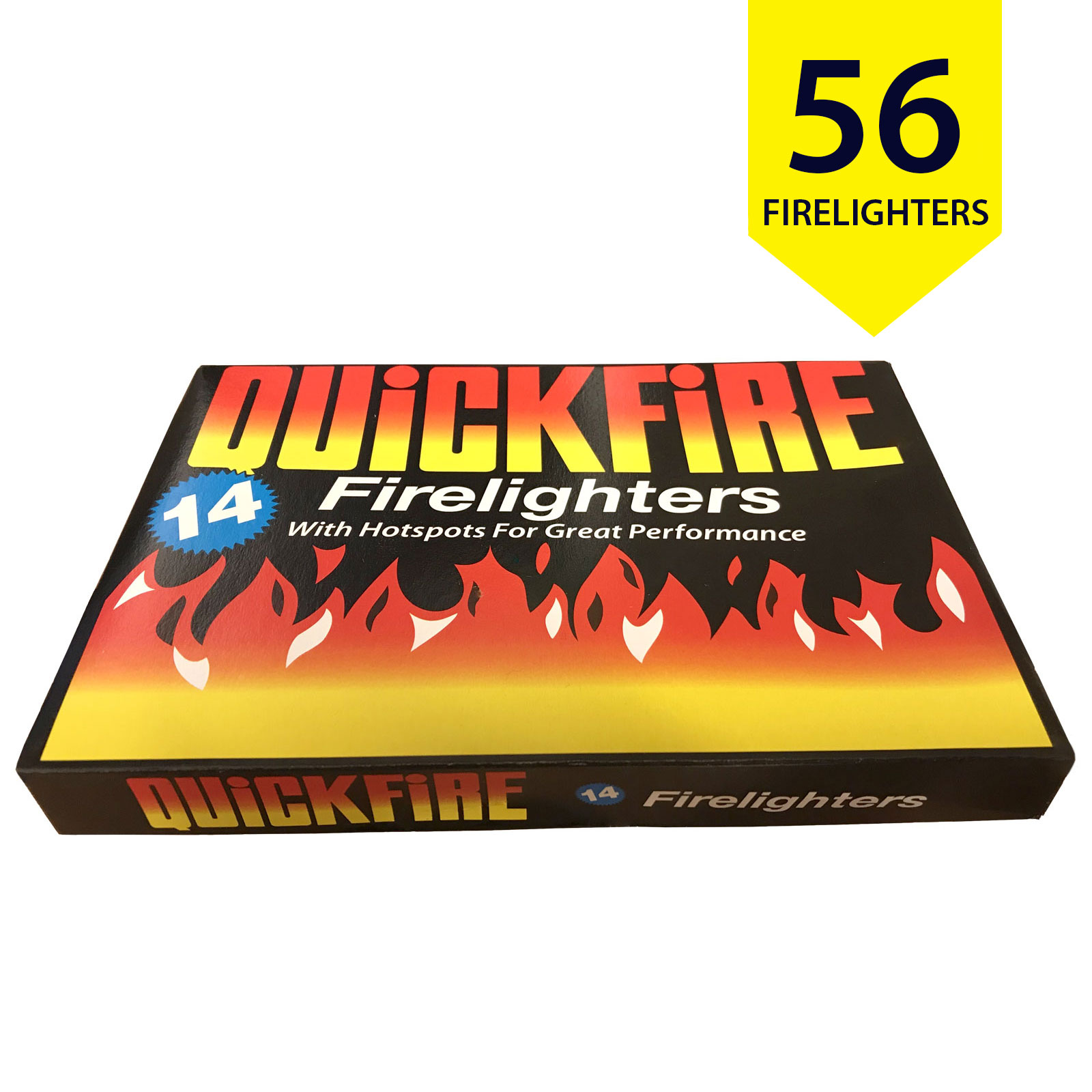 Quickfire Firelighters With Hotspots Smokeless Burners Fire Fuel Long ...