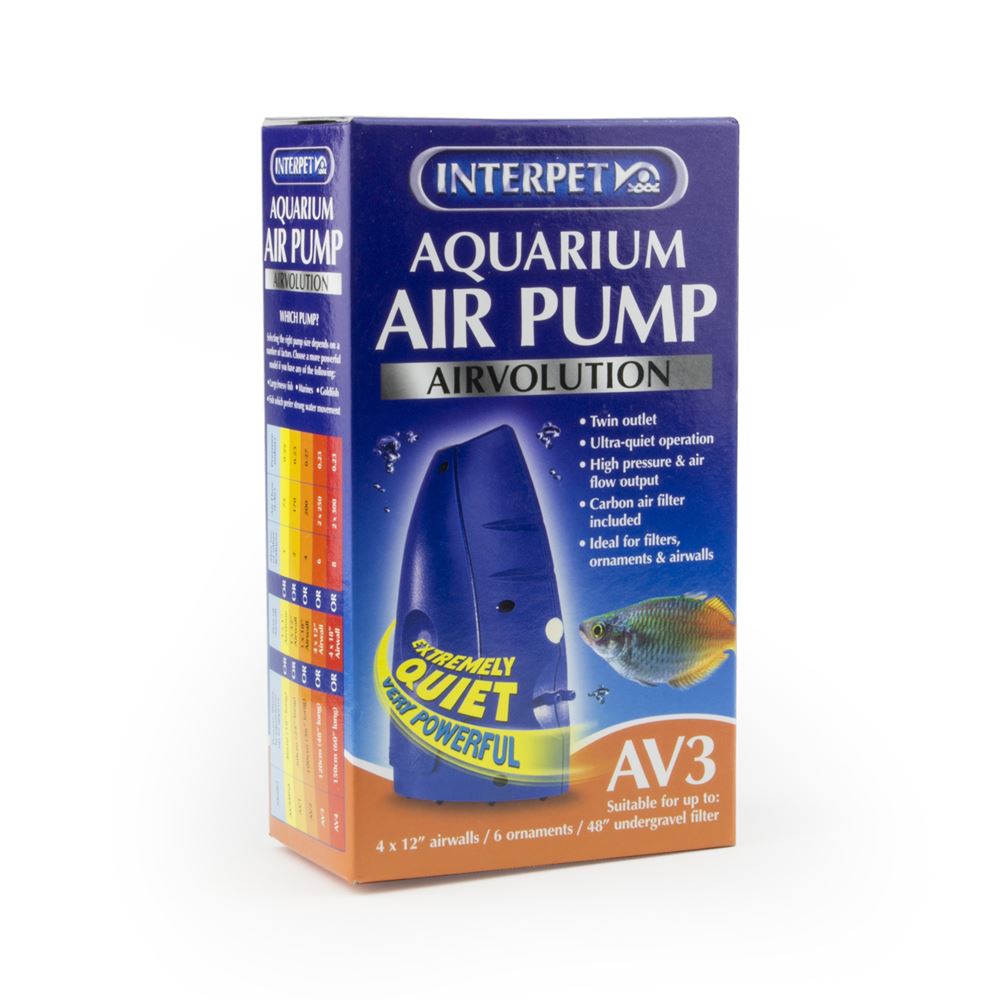 Interpet Airvolution Aquarium Air Pump Tropical Goldfish Fish Tank AV 1 ...