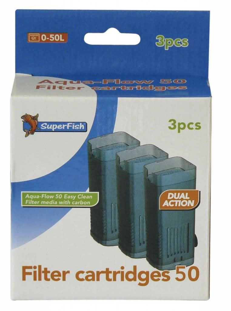 Superfish Aqua Flow Cartridge Aquarium Filter Foam Carbon 50 100 300 ...