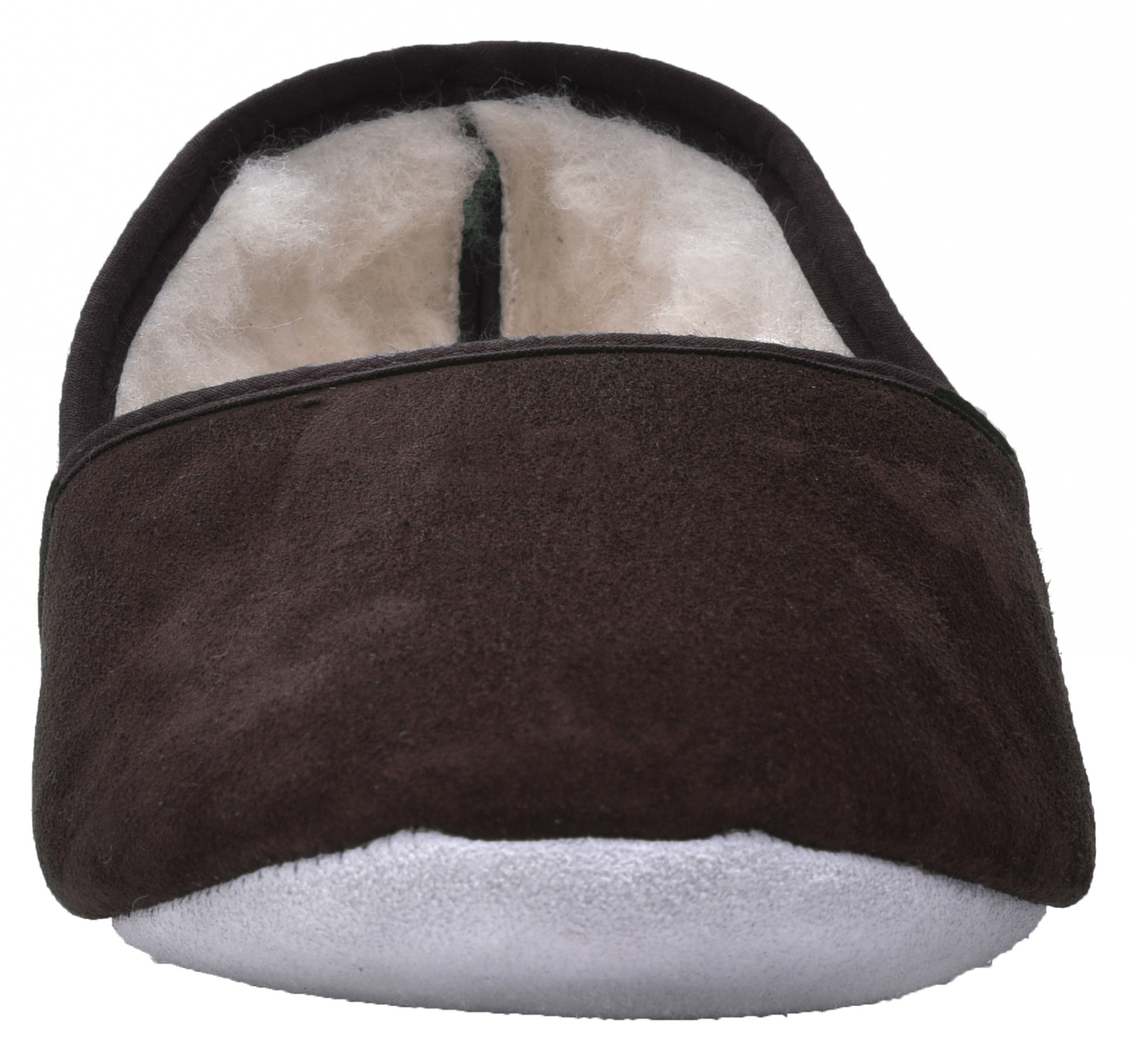 Men's UK Made Slip On Turn Slippers Hard Suede Sole Wool Lined Suede ...