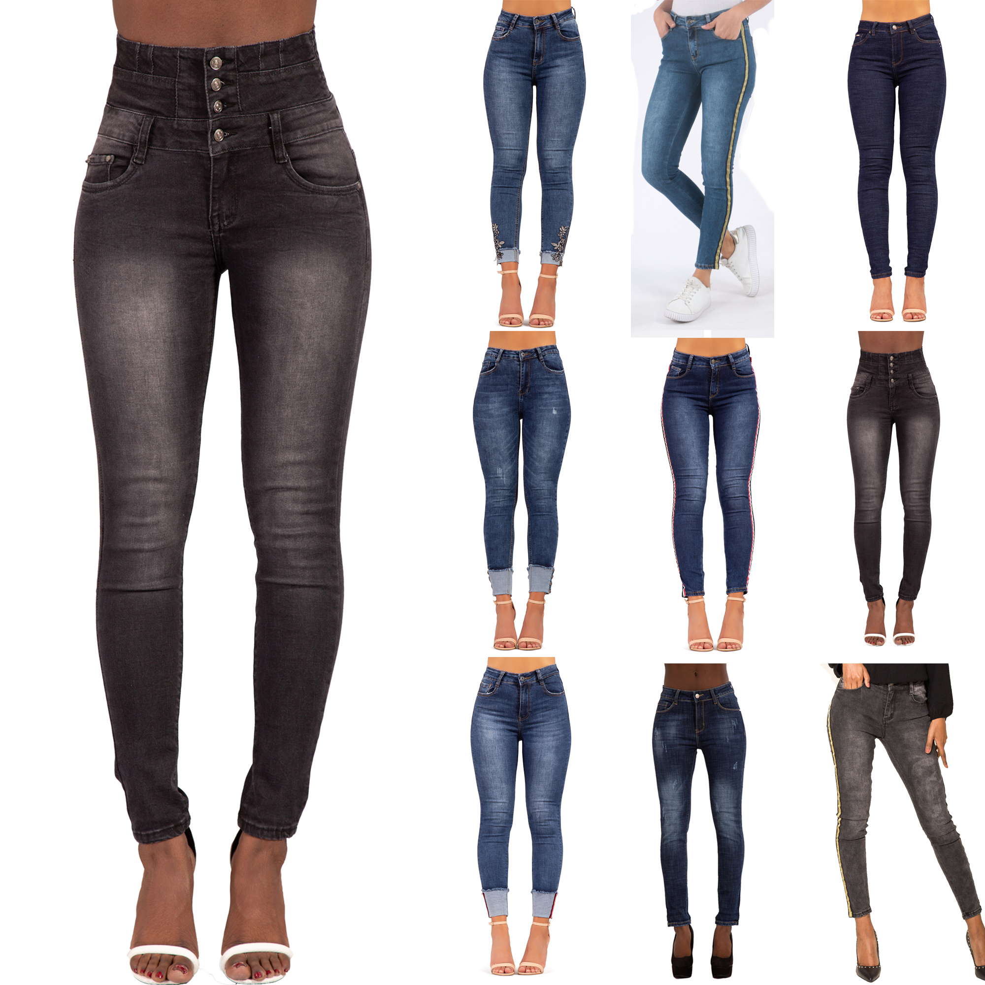 Jeans SALE WOMEN S HIGH WAIST JEANS Ladies Stretch Denim Skinny Slim