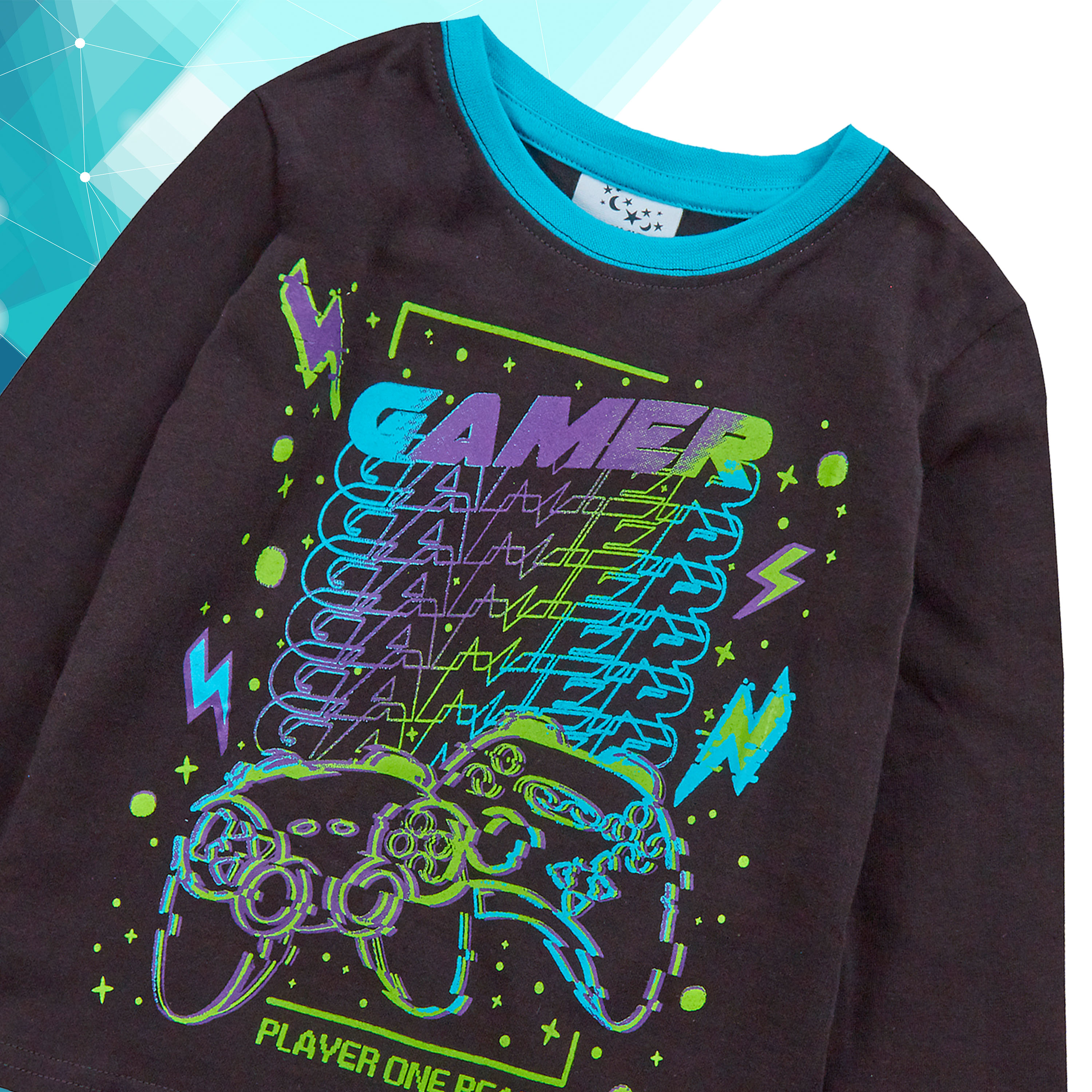 Boys Kids Gaming Pyjama Pajamas Pj Set Gamer Nightwear Gift Sleepwear 2 ...