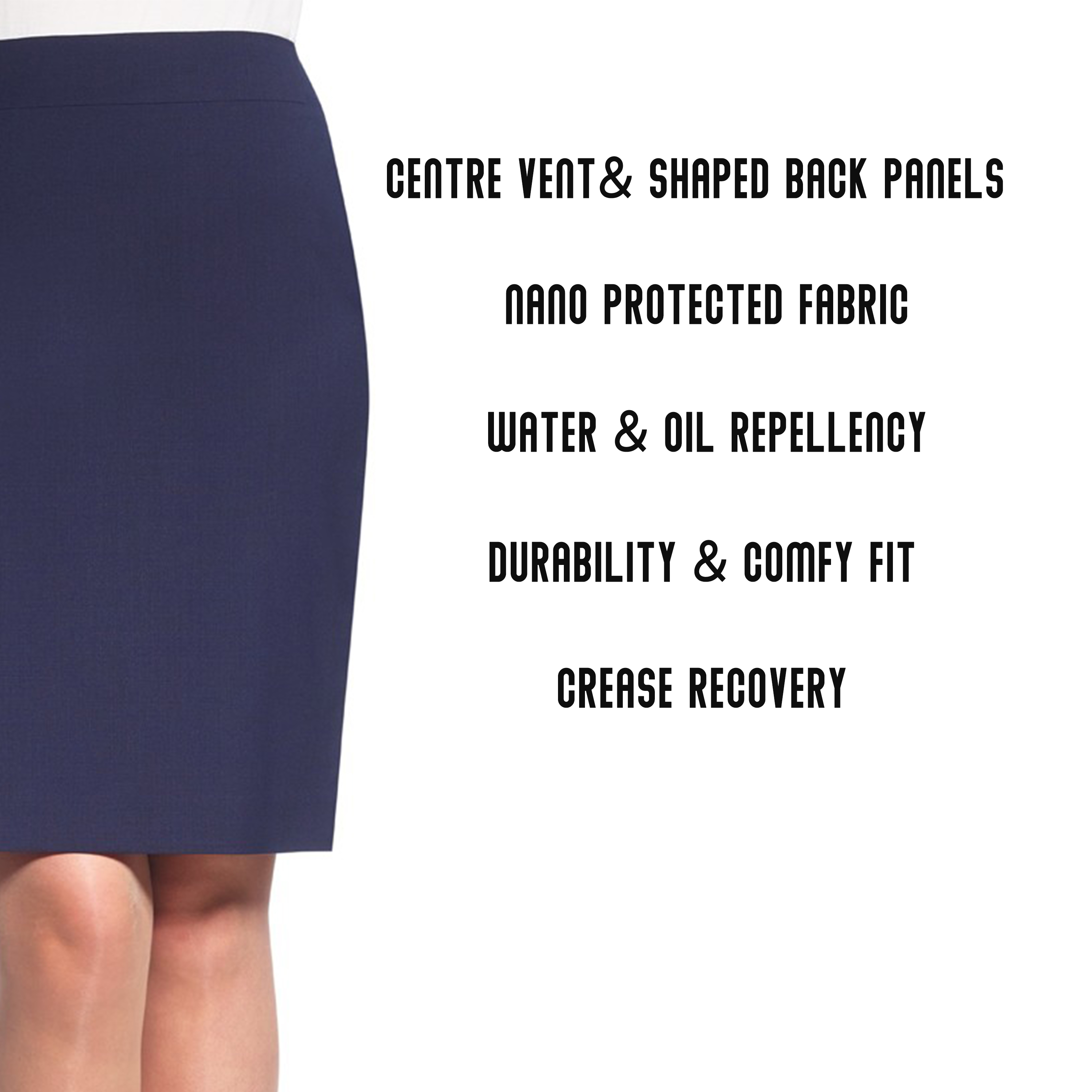 Ladies Womens Formal Skirt Office Wear Workwear Smart Look Business ...