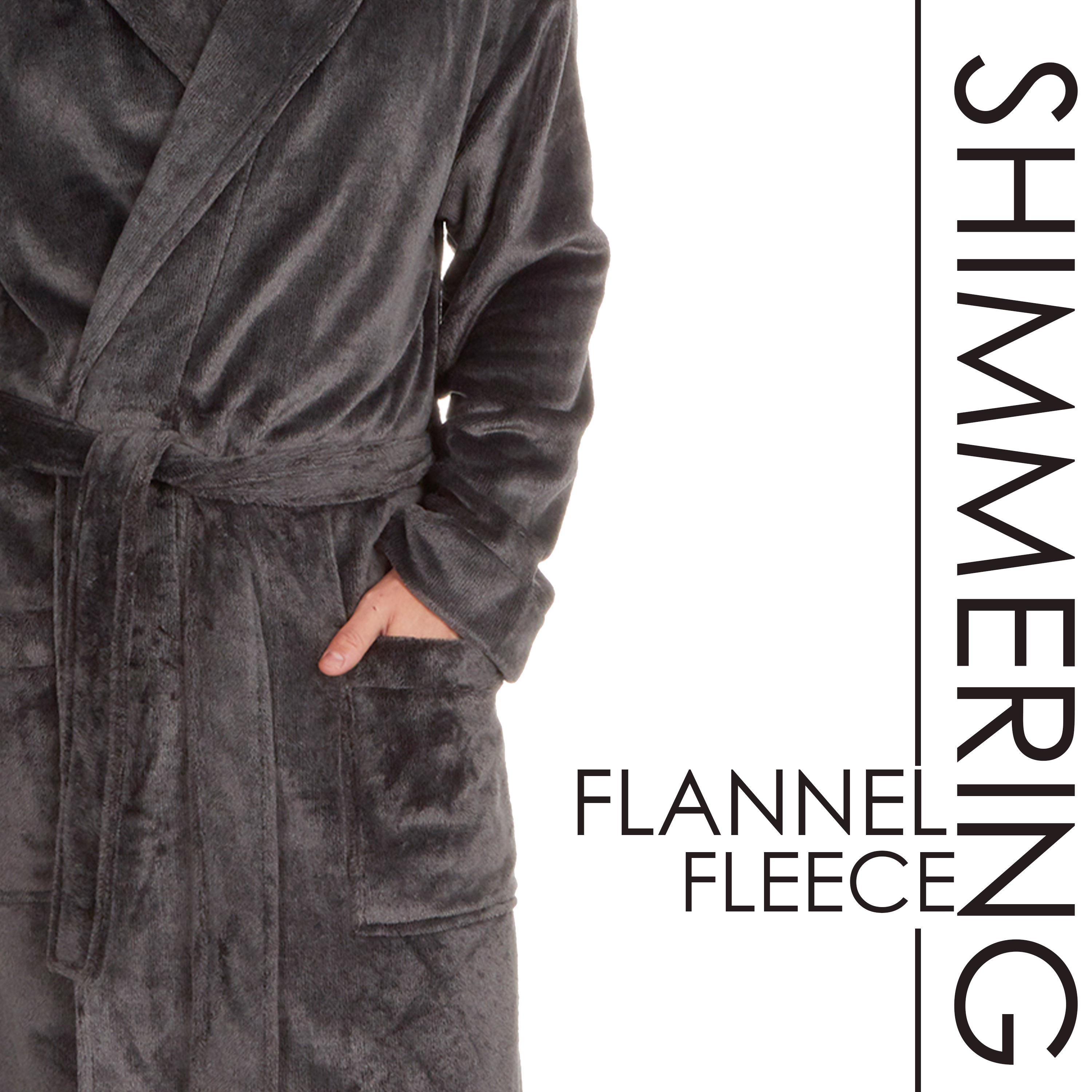 Mens Dressing Gowns Robes Medium Large XL XXL 3XL 4XL 5XL Fleece Shawl ...