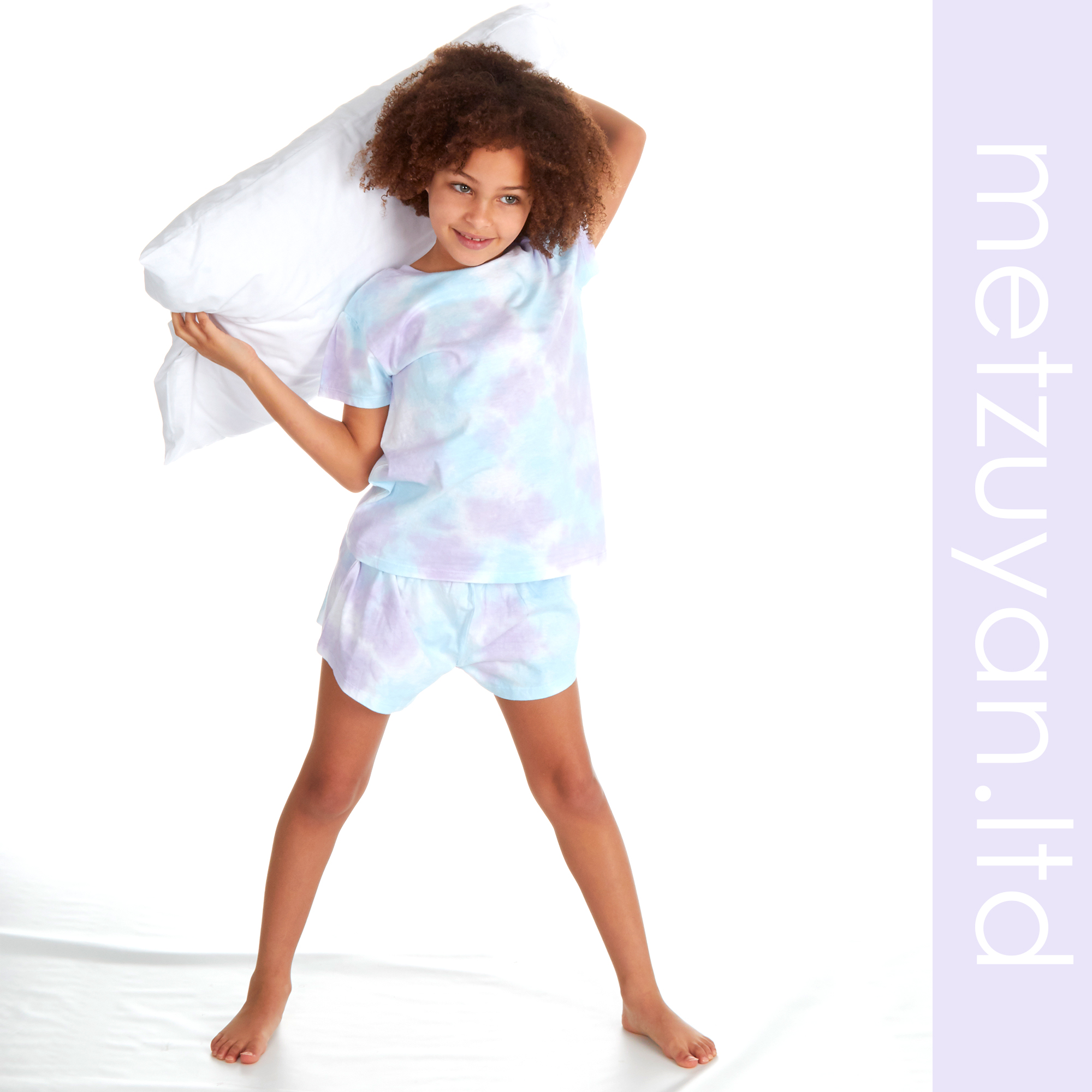 Girls Pastel Tie Dye Pyjamas PJs Set 2-3 3-4 4-5 5-6 7-8 9-10 11-12 13 ...