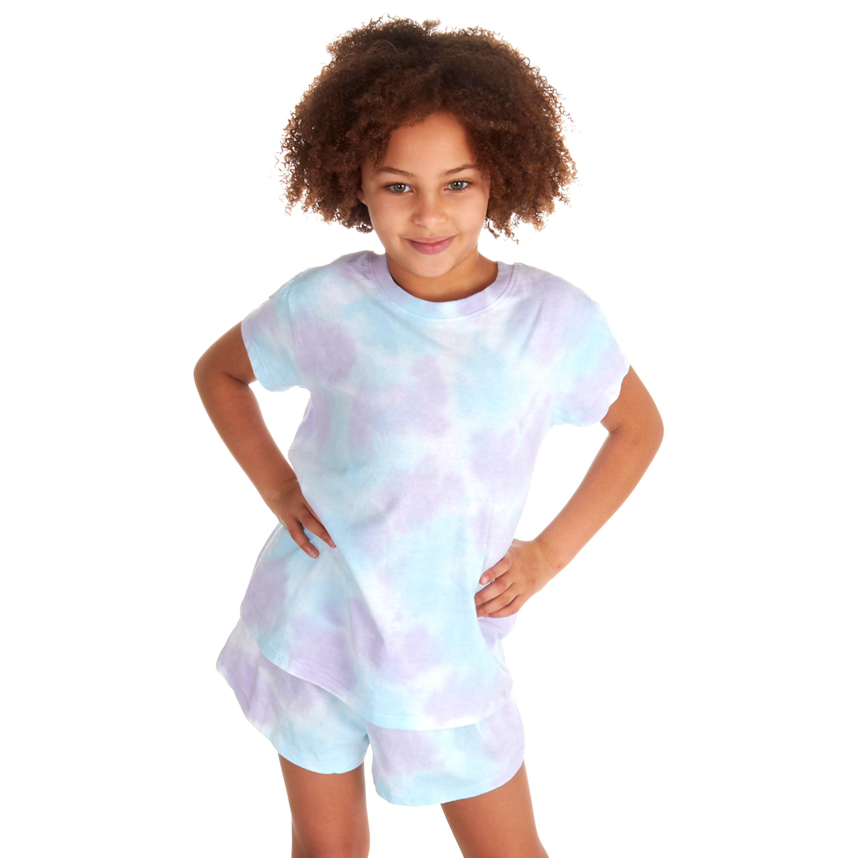 Girls Pastel Tie Dye Pyjamas PJs Set 2-3 3-4 4-5 5-6 7-8 9-10 11-12 13 ...