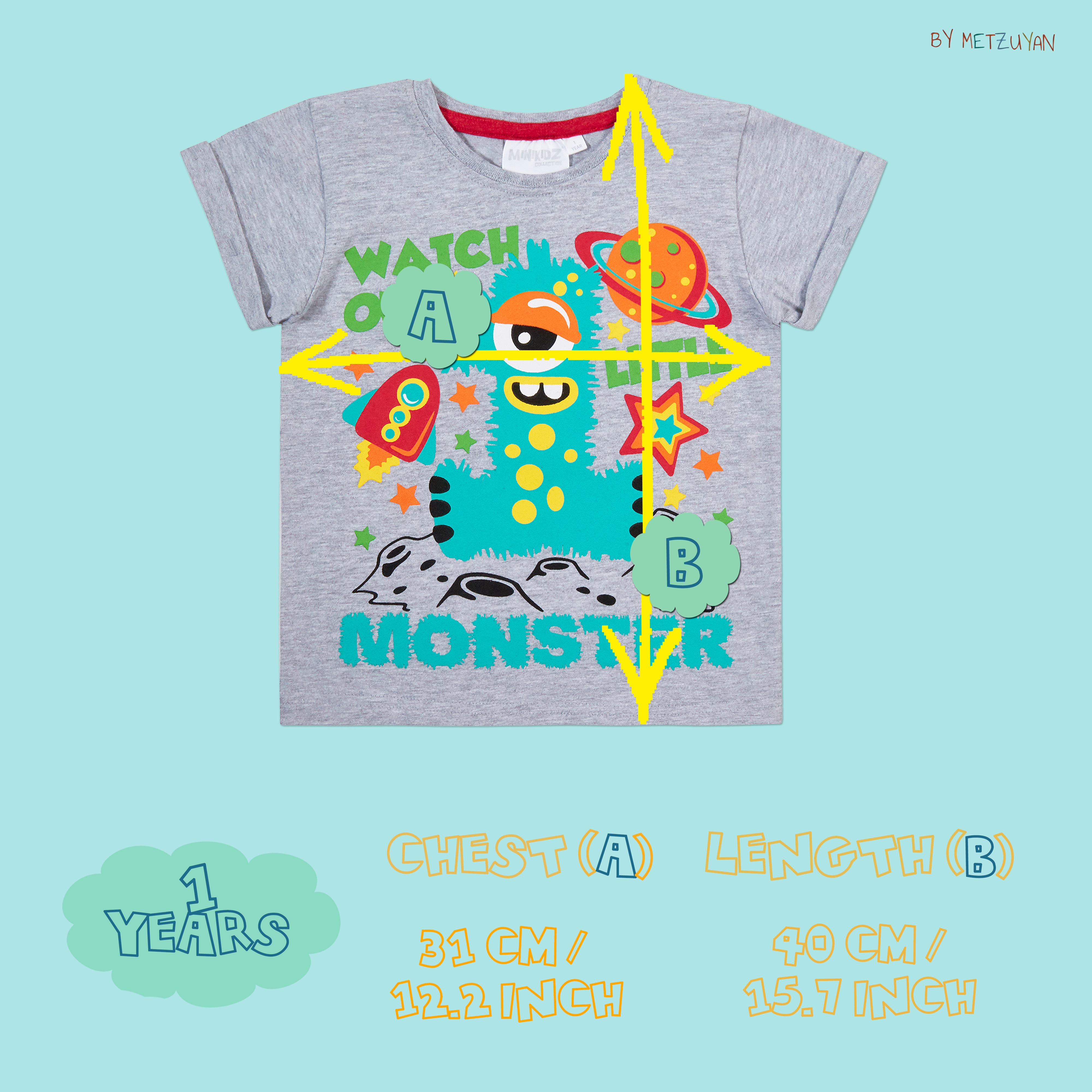 Infant Boys Birthday T-Shirts Number Cotton Blend Gift Top 1 2 3 4 5 6 ...