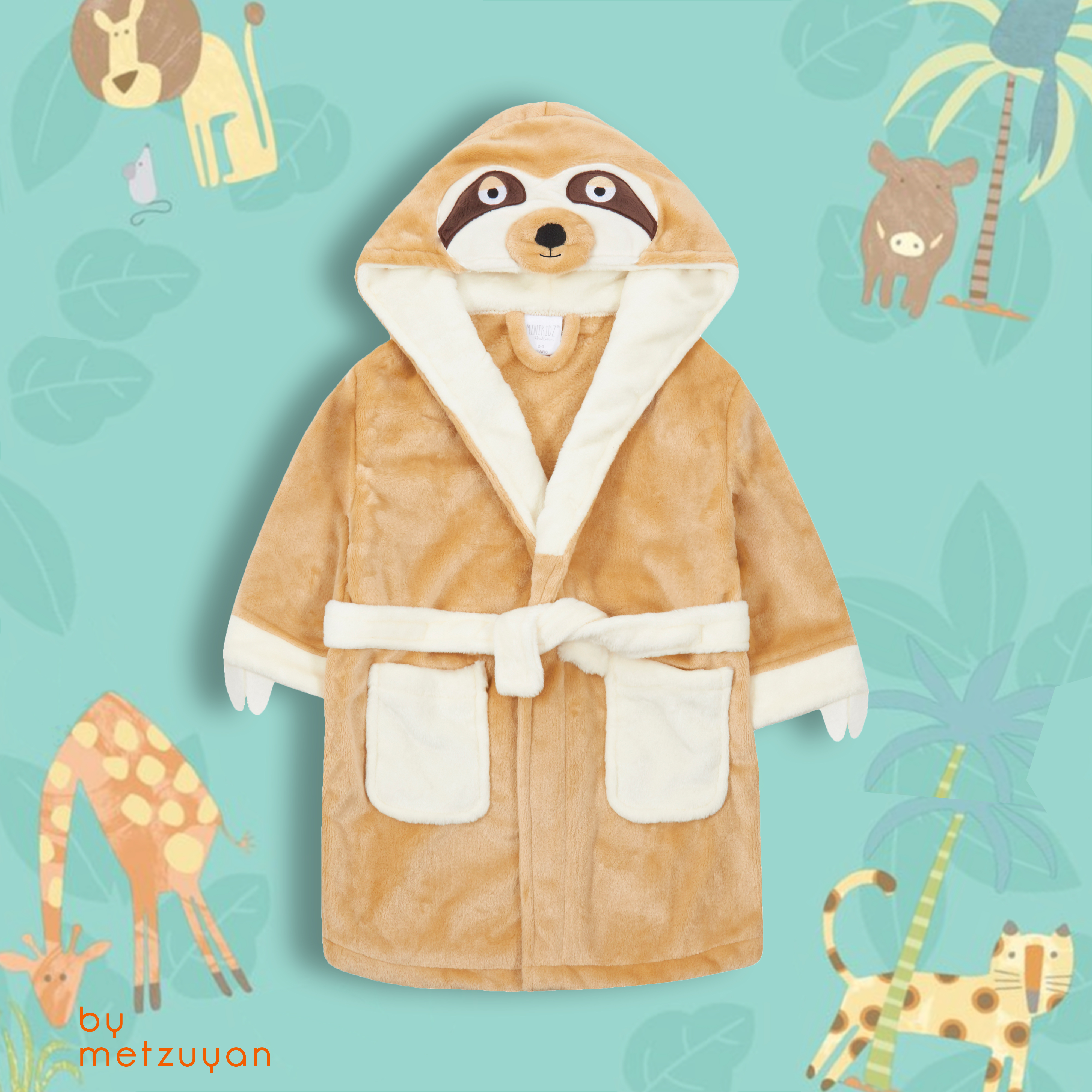 Boys Childrens Novelty Animal Costume Dressing Robe Gown Plush Fleece 2 ...