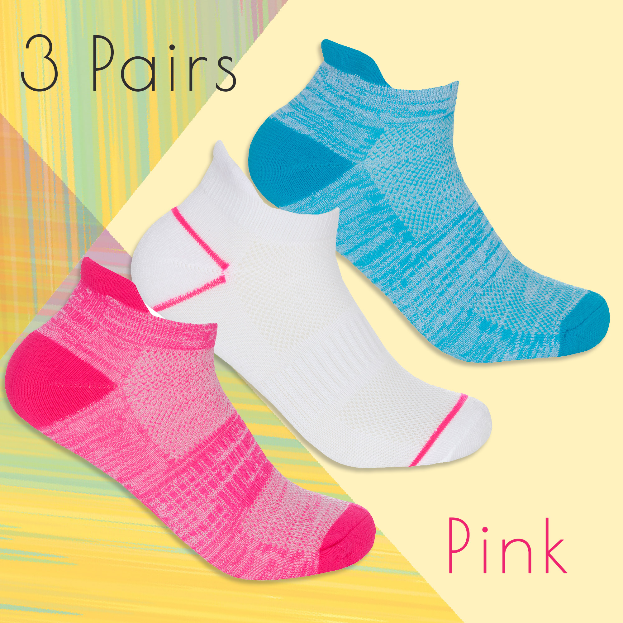 Ladies 3 6 Pairs Sport Activewear Trainer Liner Socks Arch Support Mesh ...