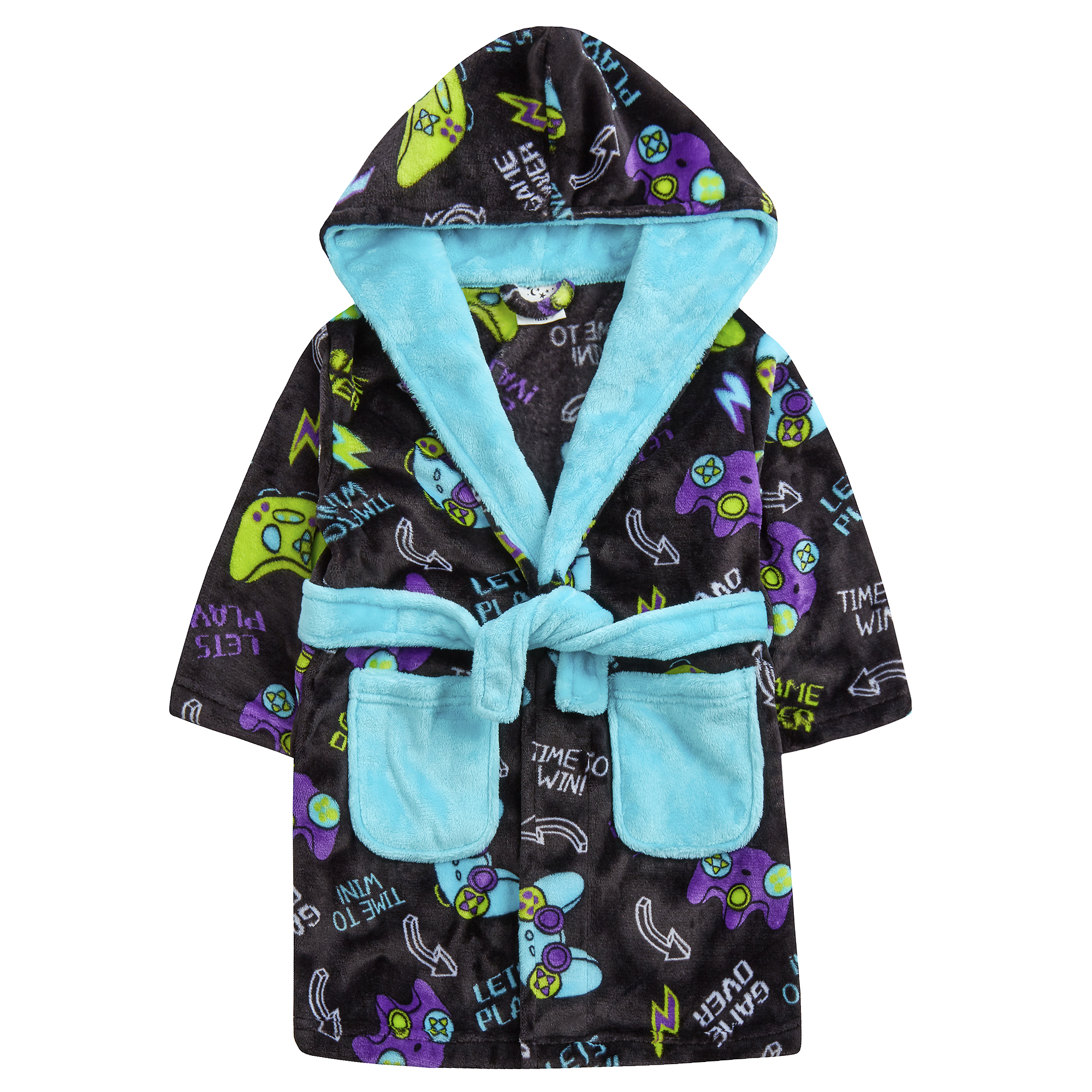 Girls Childrens Boys Dressing Gown Robe for Kids Hooded Animal Plush ...