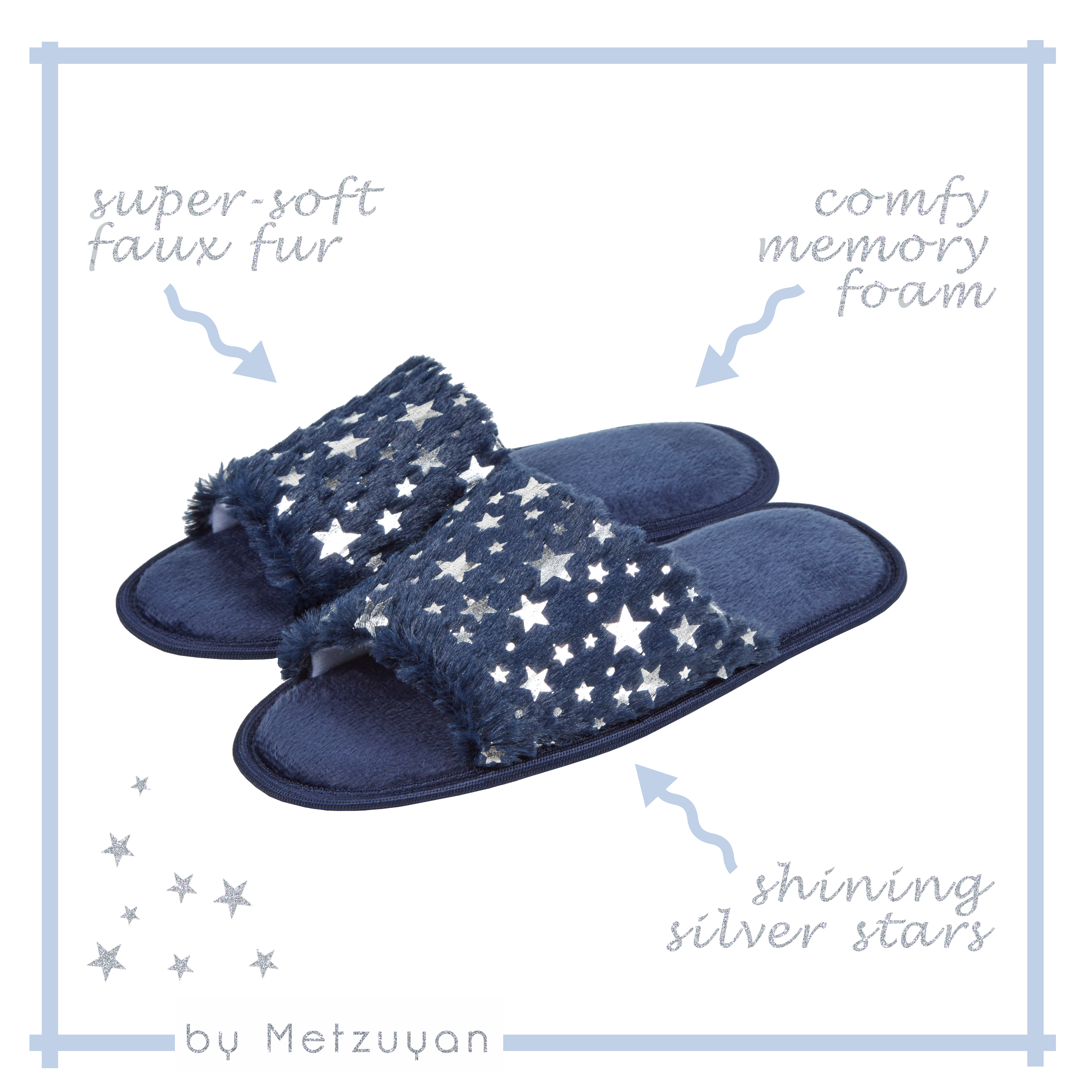 Ladies Womens Open Toe Slippers Memory Foam Slip On Flat Jewel Indoor ...