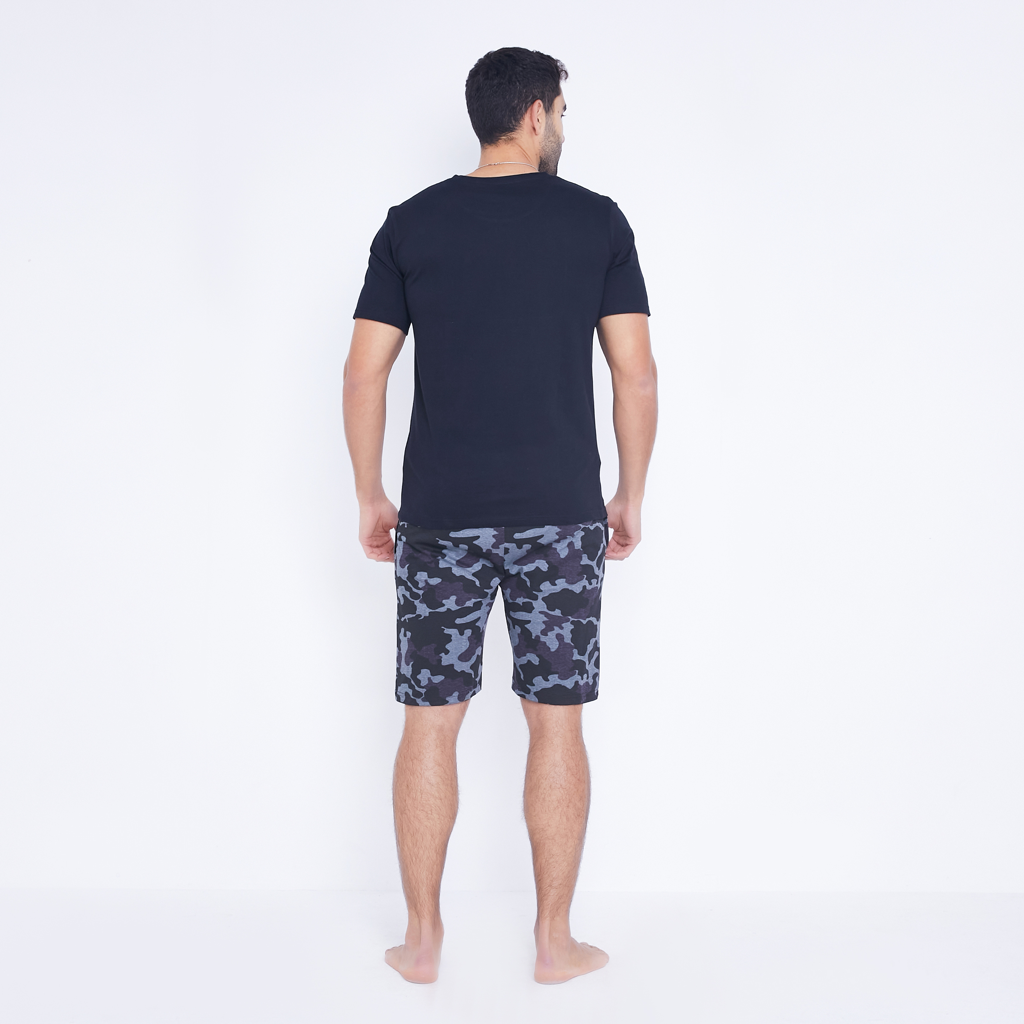 Mens Shorty Pyjamas Short Sleeve Set Nightwear Pjs Loungewear Cotton ...