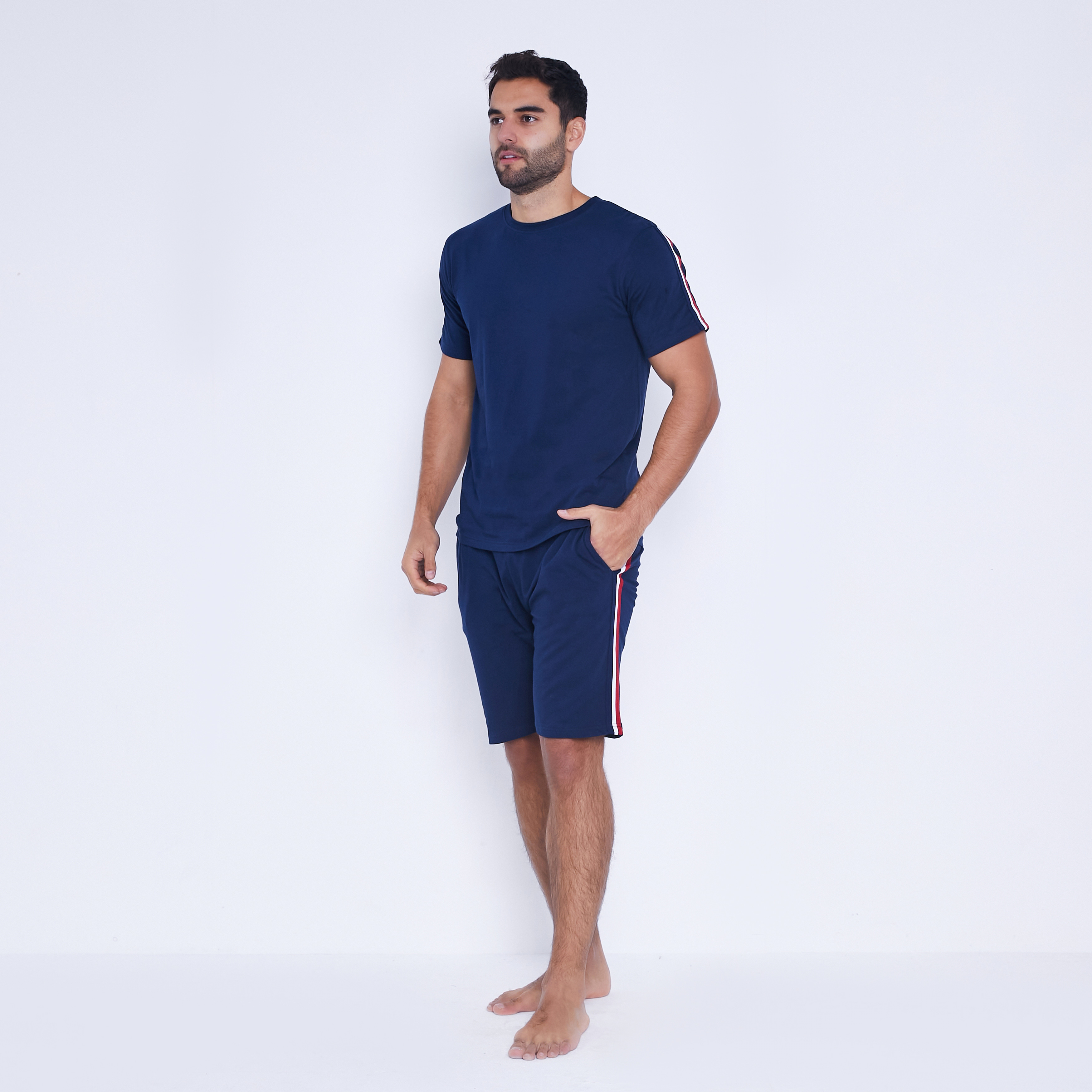 Mens Shorty Pyjamas Short Sleeve Set Nightwear Pjs Loungewear Cotton ...