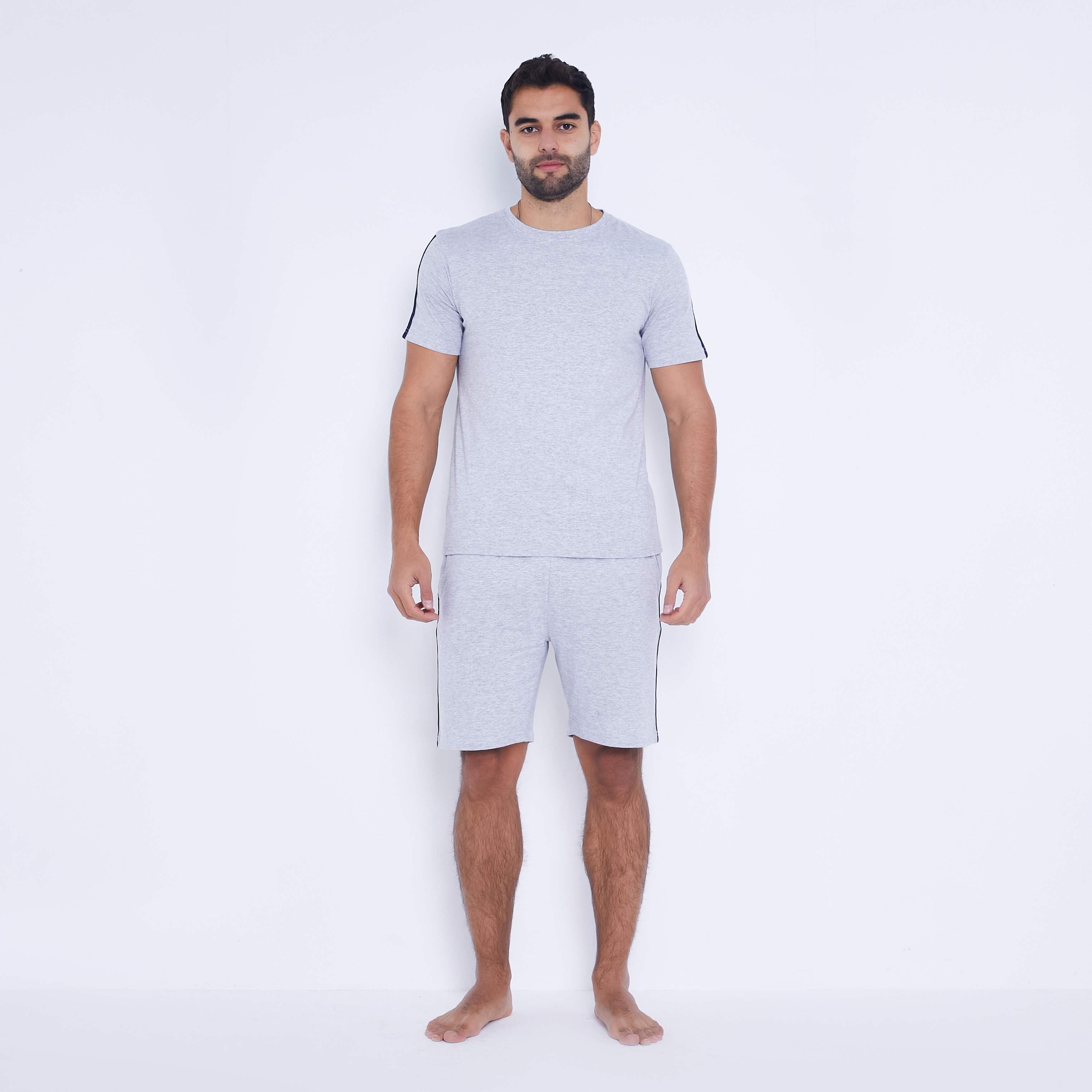 Mens Shorty Pyjamas Short Sleeve Set Nightwear Pjs Loungewear Cotton ...