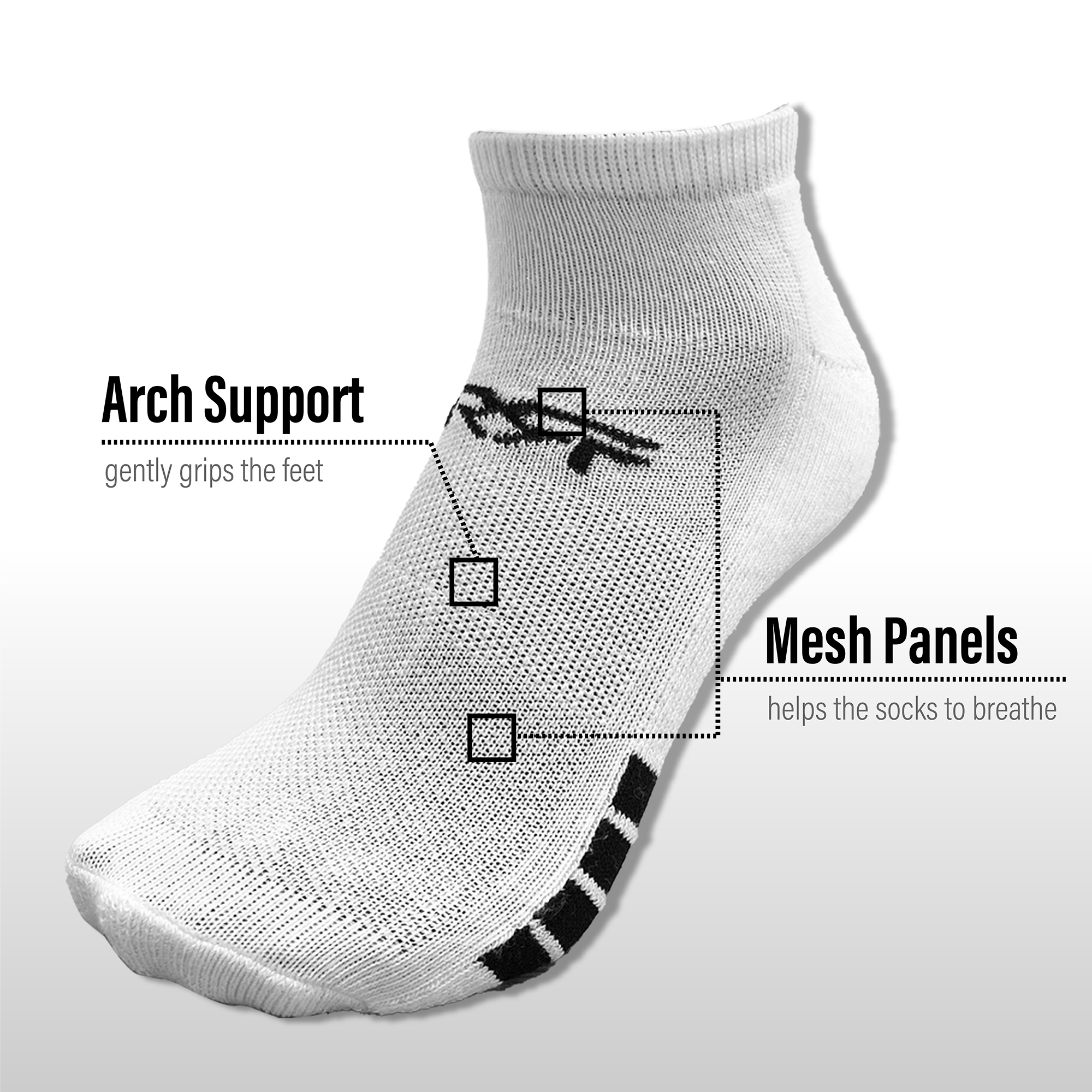 Mens Ladies Sport Socks 6 Pairs Black Cotton Rich Unisex Cushion Sole ...