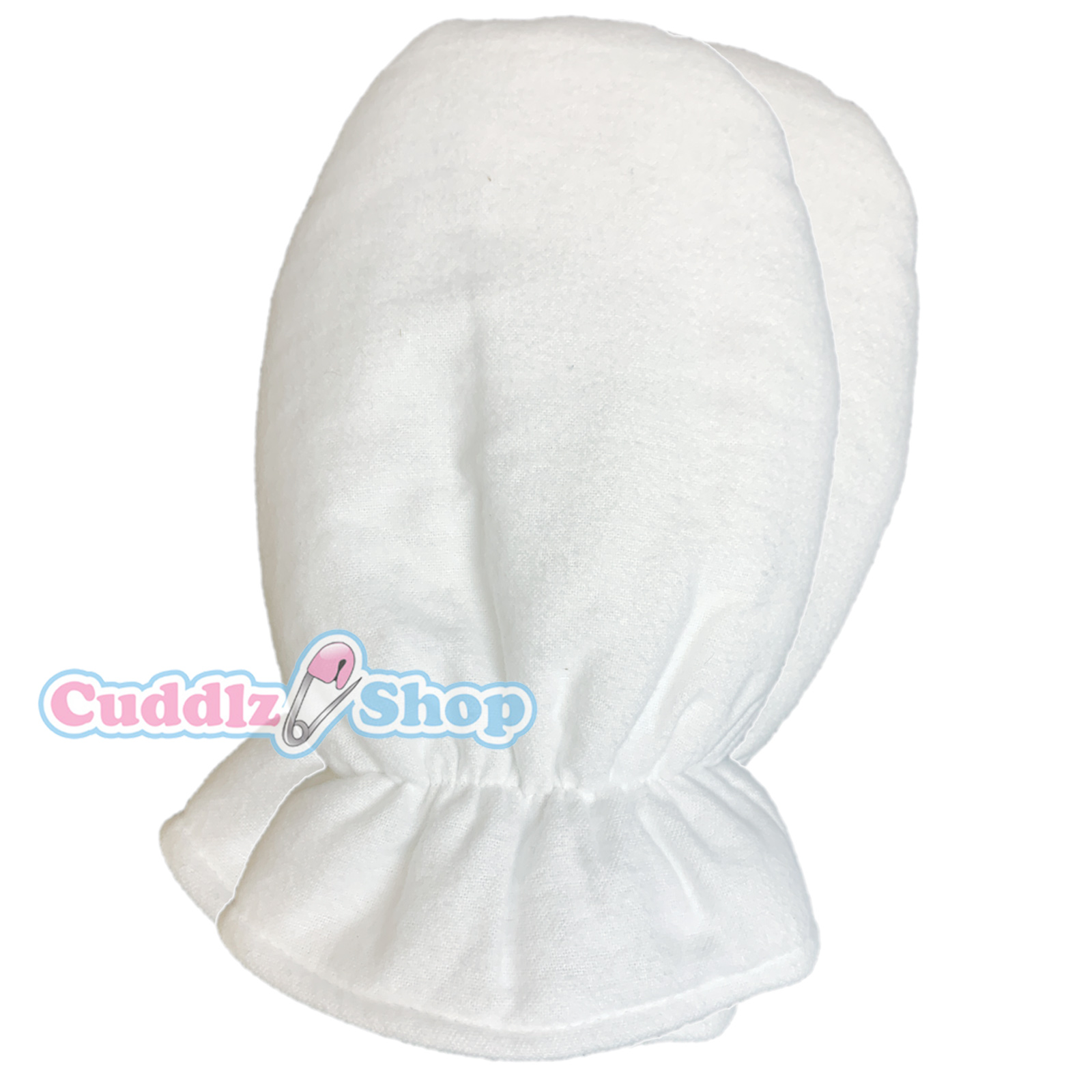 Colourful White Brushed Cotton Adult Sized Padded Mittens | eBay