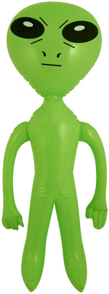 Inflatable Alien - 64cm - Blow Up Toy Loot/Party Bag UFO Kids | eBay