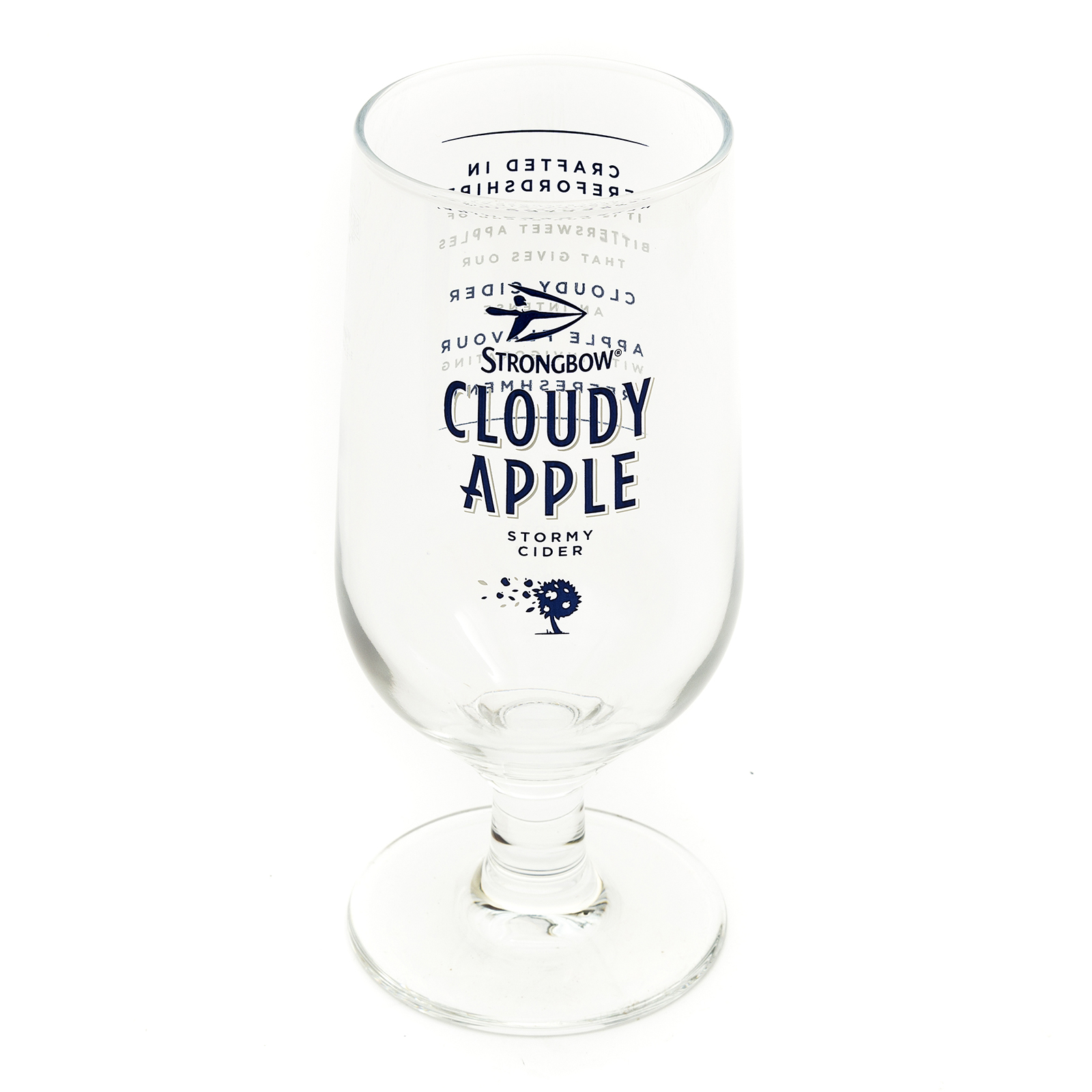 Strongbow Cloudy Apple Stormy Cider Pint No Rim Chalice Glass Home Bar ...