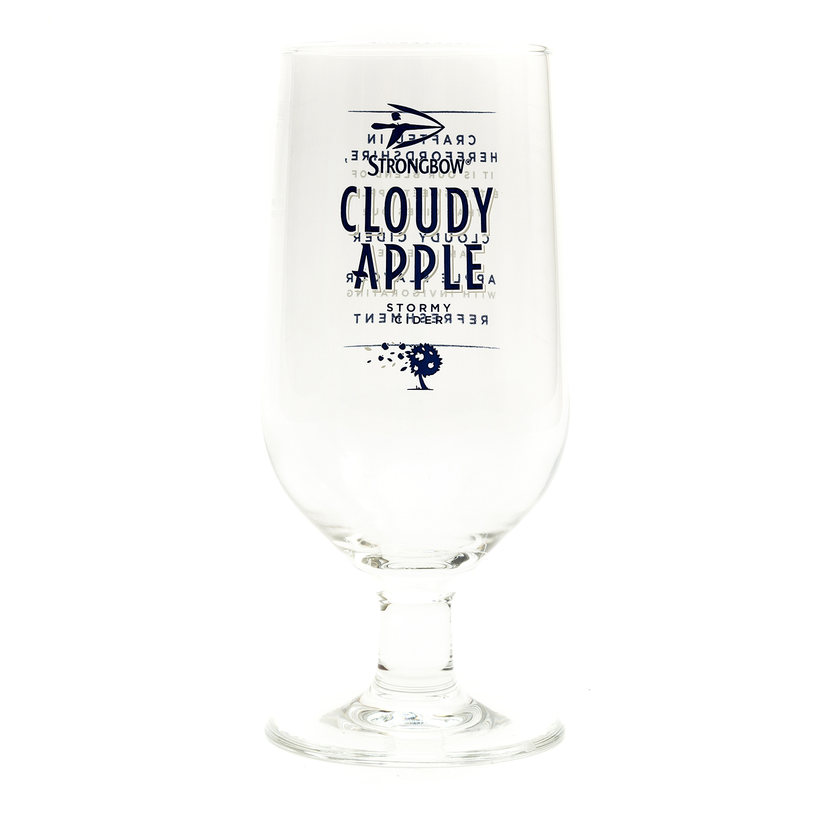 Strongbow Cloudy Apple Stormy Cider Pint No Rim Chalice Glass Home Bar ...