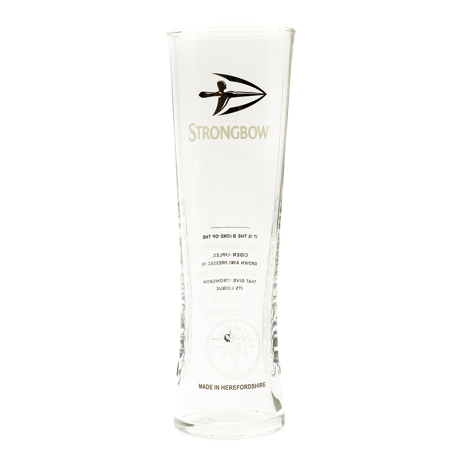 Official Strongbow Original Cider Tall Pint Glass Embossed New Home Bar ...