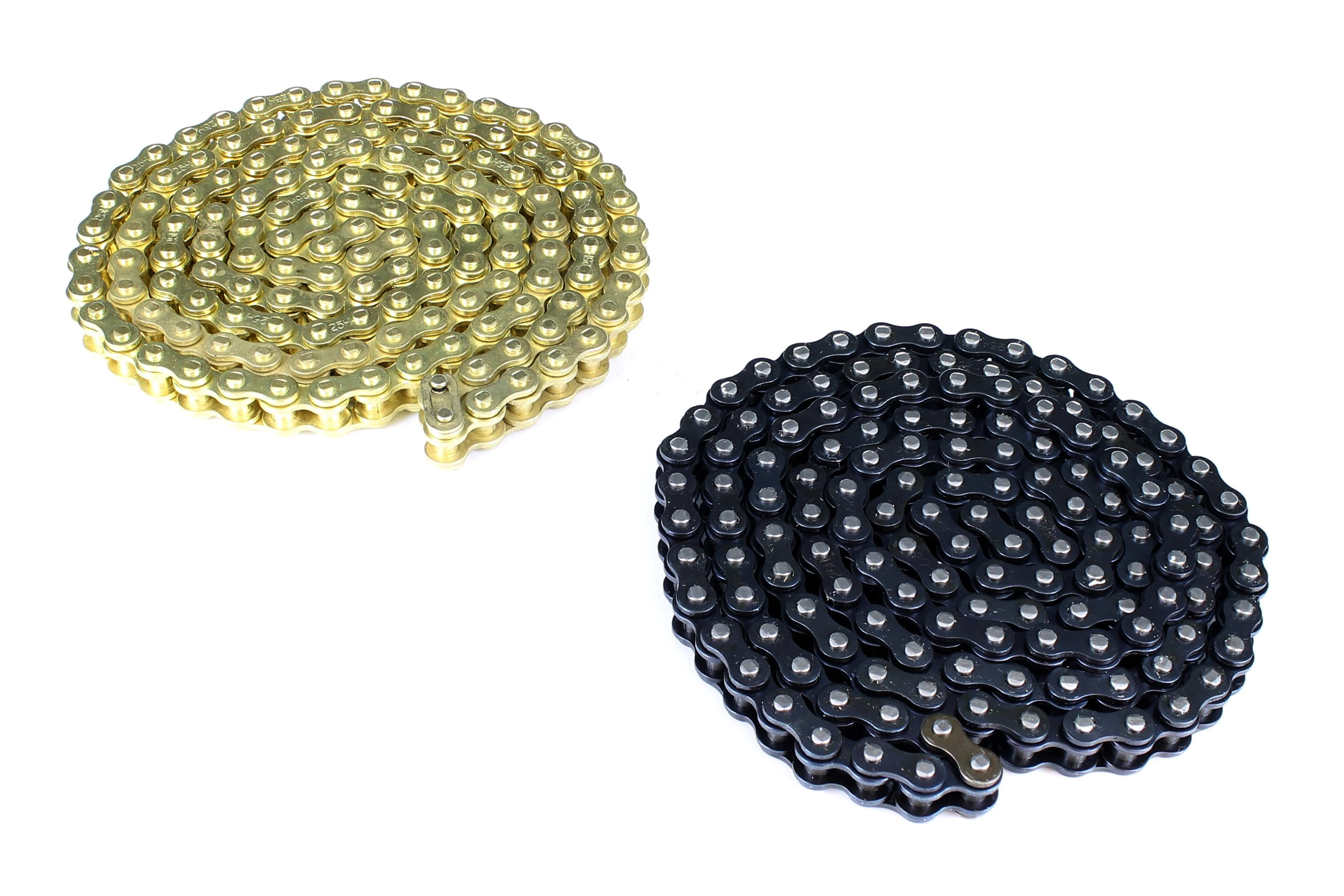 6mm 25H Gold Steel Split Break Link Drive Chain Mini Moto Bike 1m,2m,3m ...