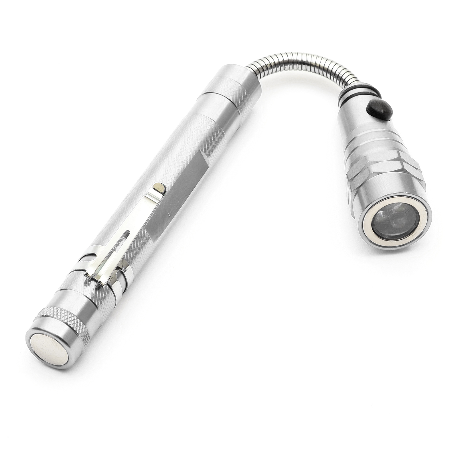 Pocket Metal LED Flexi Light Torch Extends 57cm 360 Magnetic Head Base ...