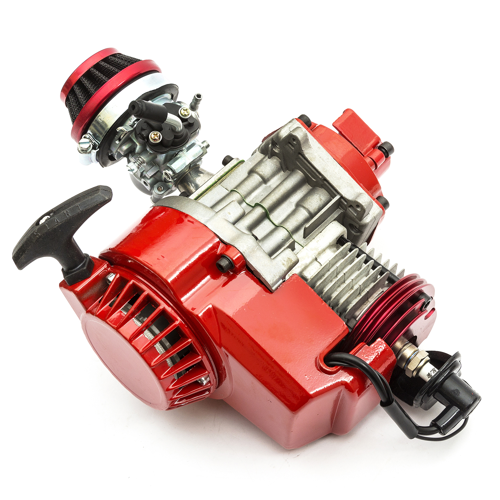 Mini Pocket Minimoto Bike Air Cooled 49cc Racing Engine Red ATV Dirt ...