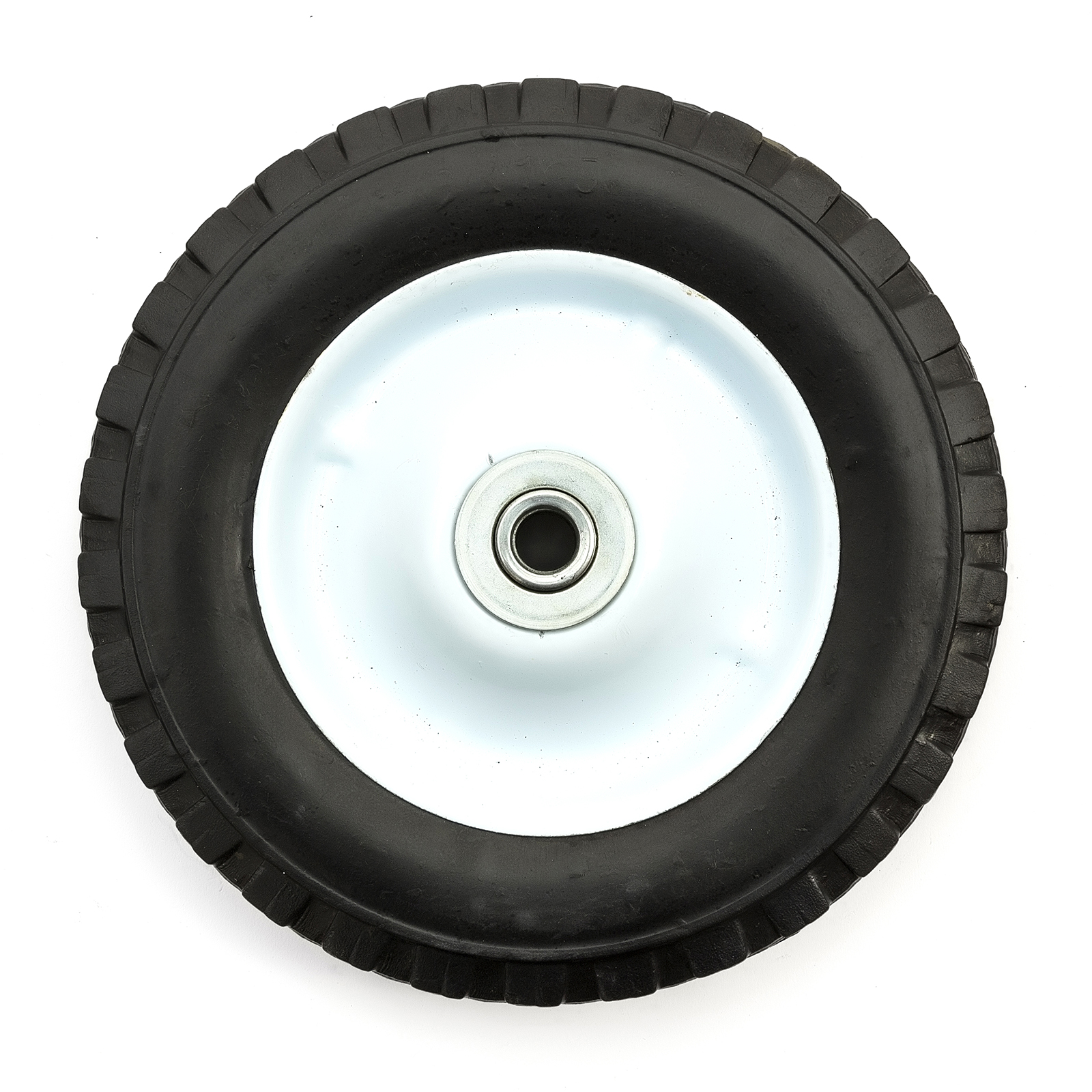 8 x 1.75 Inch Lawnmower Steel Wheel Solid PU Tyre 8" Diamond Tread ...