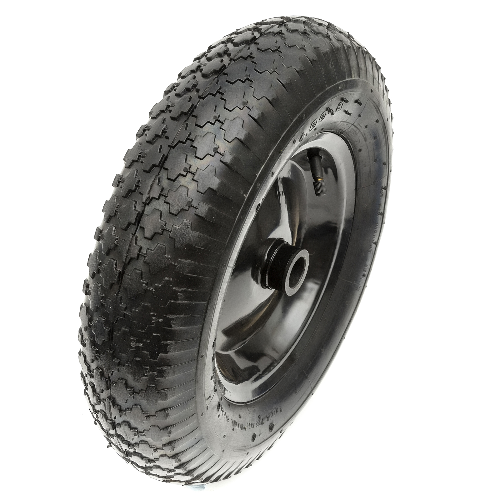 Wheel & Pneumatic 4 Ply 15" Tyre 4.80/4.00-8 Black & Bearing Fits ...