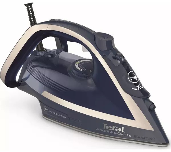 Tefal Ultraglide Antiscala Plus FV5874G0 Ferro da stiro a vapore - Blu e Argento - OTTIMO