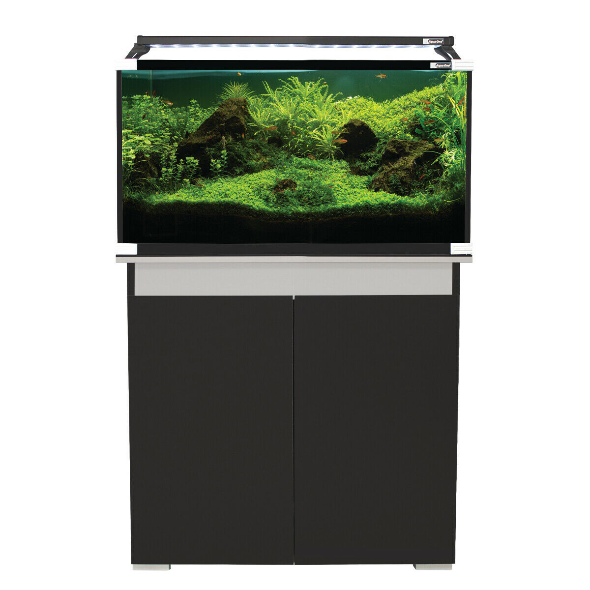 Aqua One Horizon Aquarium Fish Tank Cabinet LED Lighting Filter Heater ...