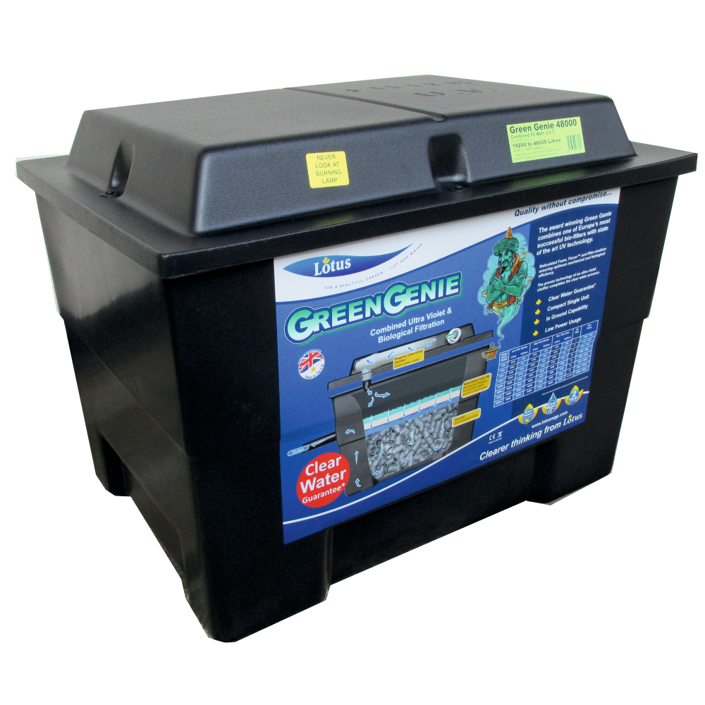 Lotus Green Genie Pond Filters with Media & UV Sterilisers Ponds up to ...