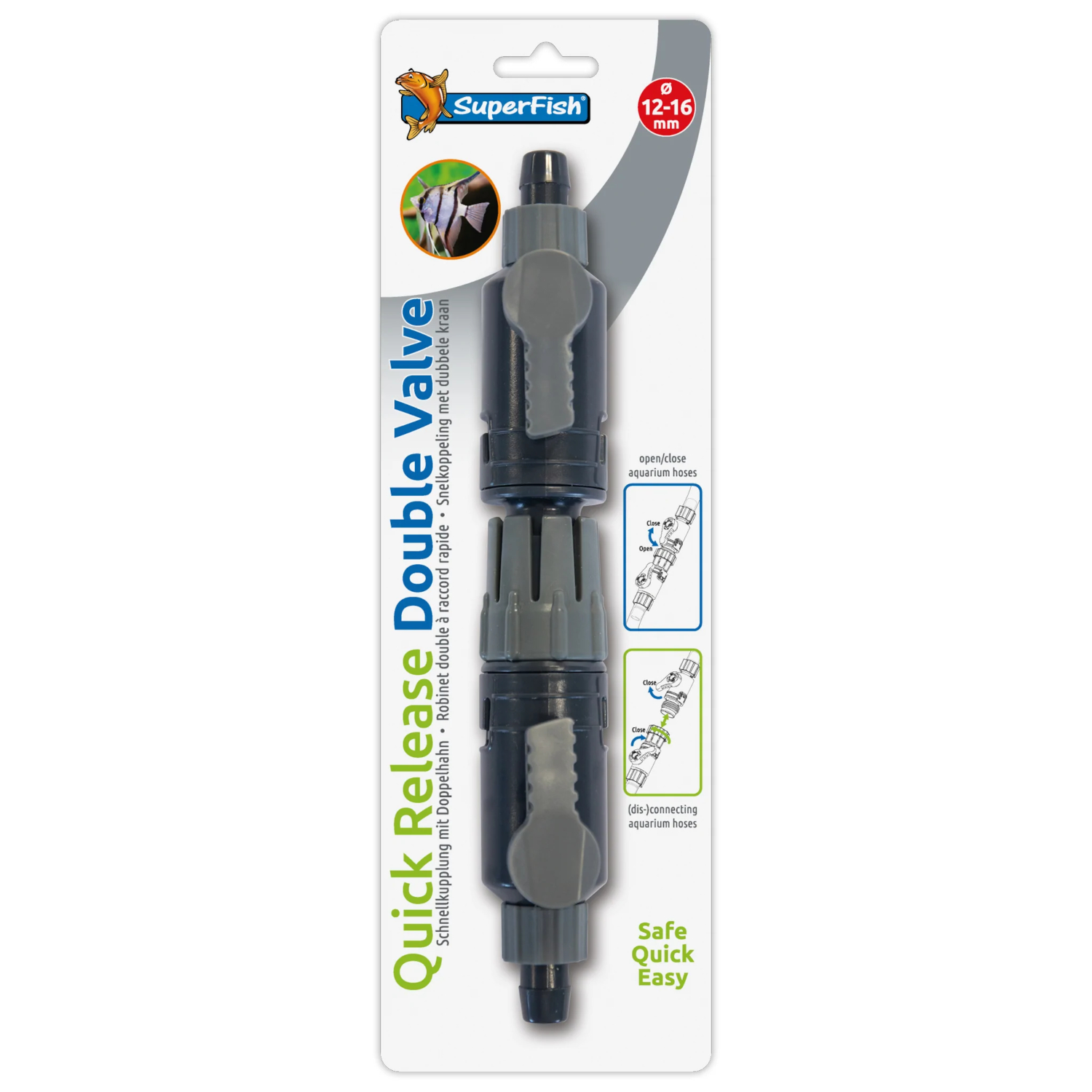 Quick Release Valves SUPERFISH Double Valve Tap External Filter Hosing ...