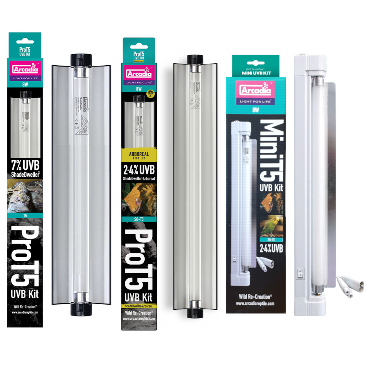 ShadeDweller Reptile Lighting Arcadia Pro / Mini T5 UVB Kit Arboreal Gecko Light | eBay