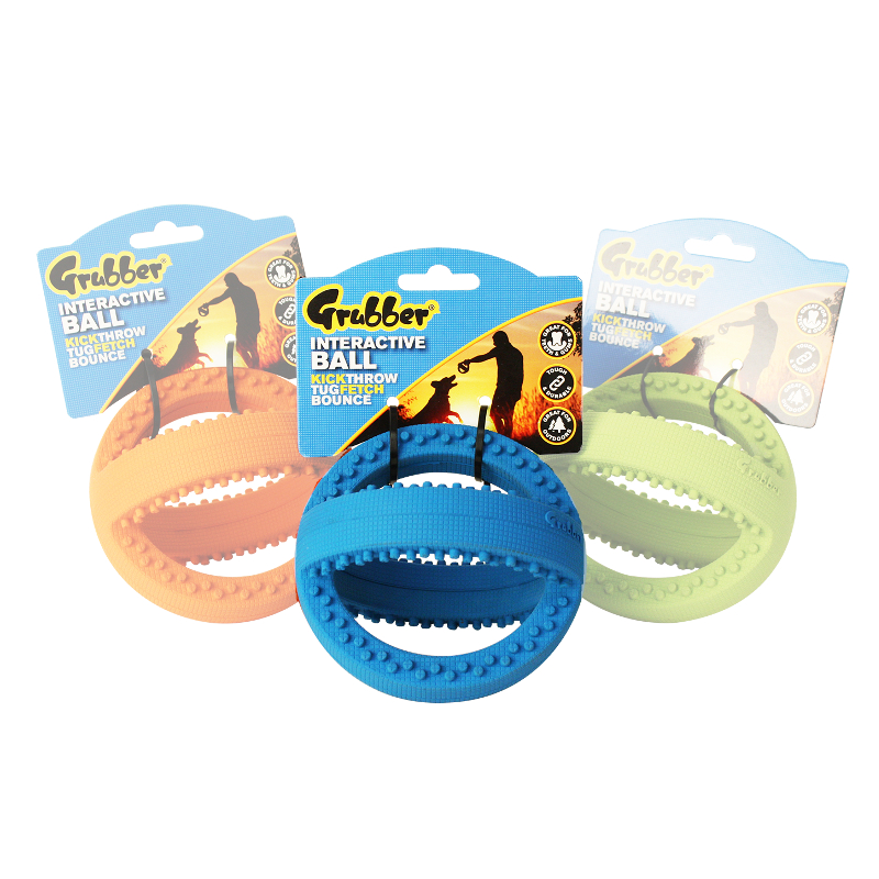 Dog Ball Toy Grubber Ball Mini Tough Teeth Gums Clean Health - Green ...
